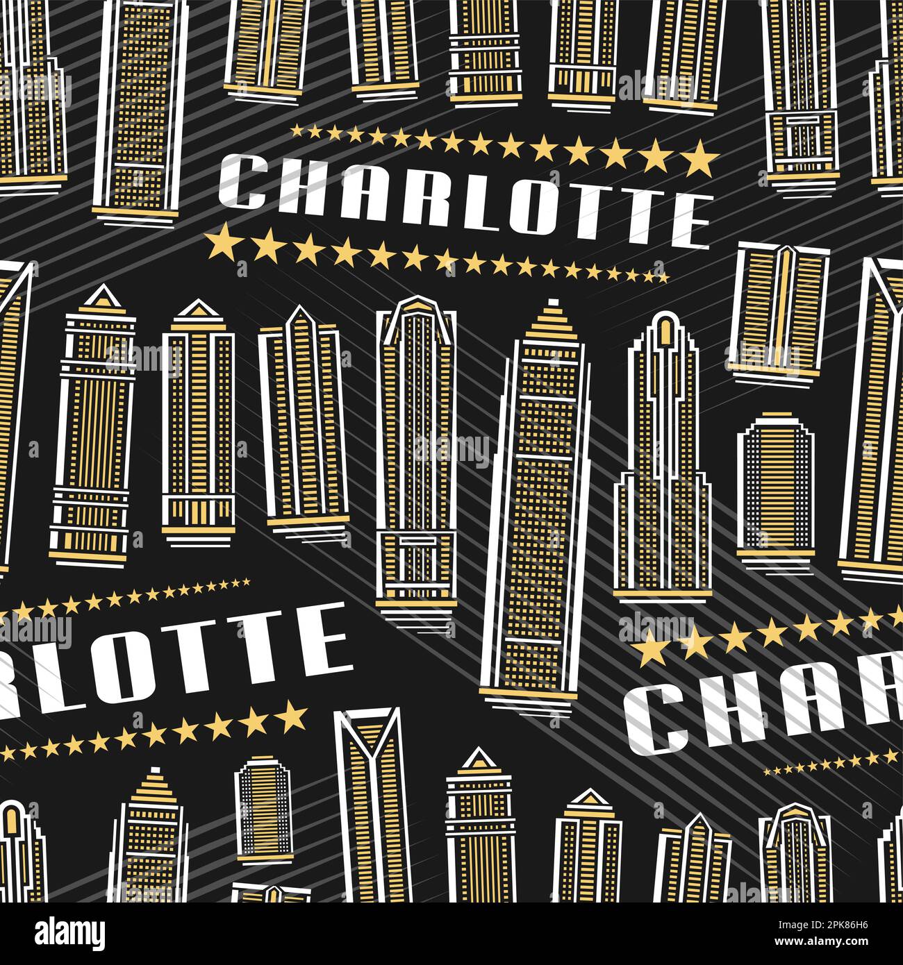 Vector Charlotte Seamless Pattern, repeat background with illustration ...