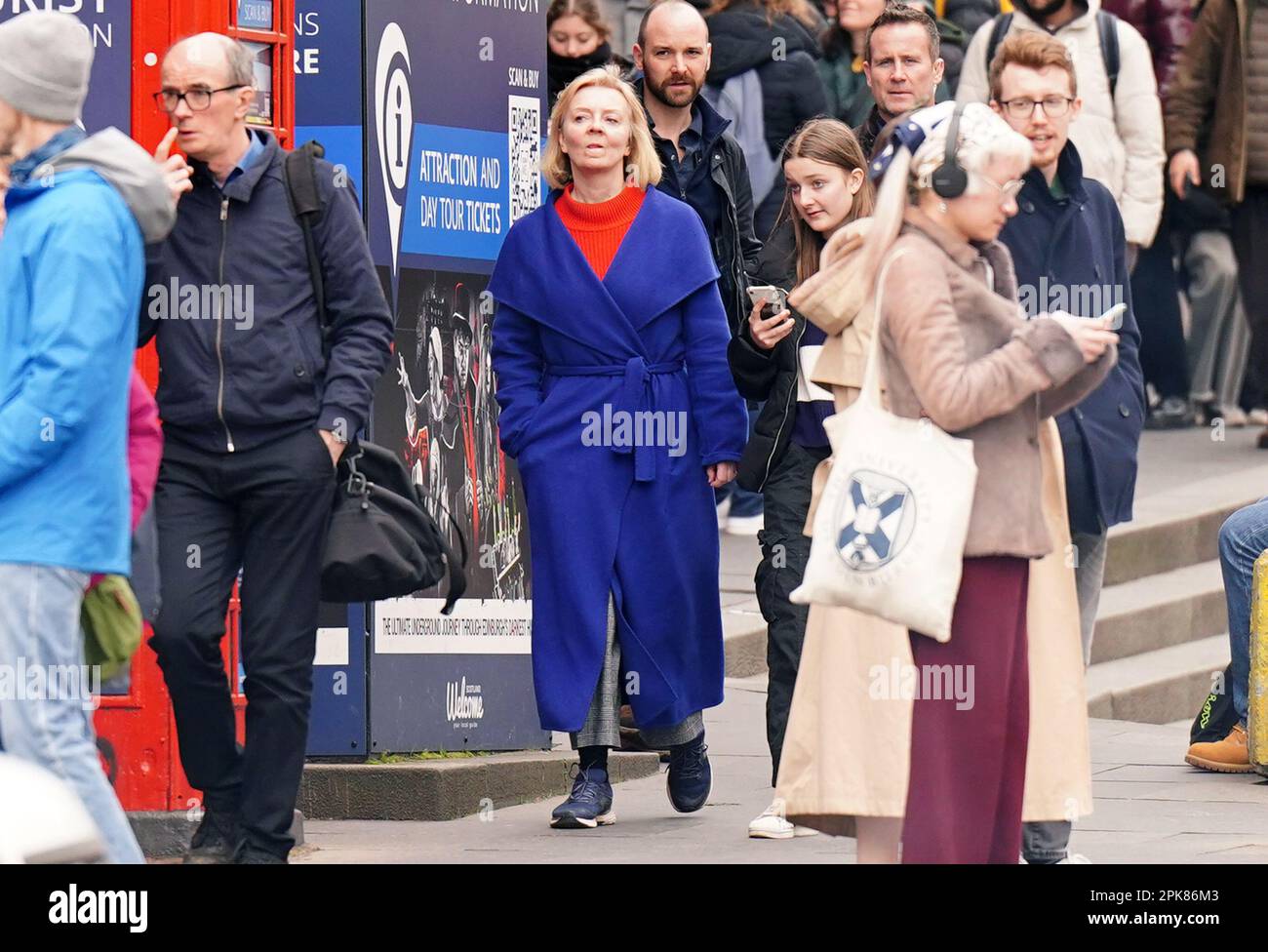 Former Prime Minister Liz Truss (centre) seen walking down the Royal ...