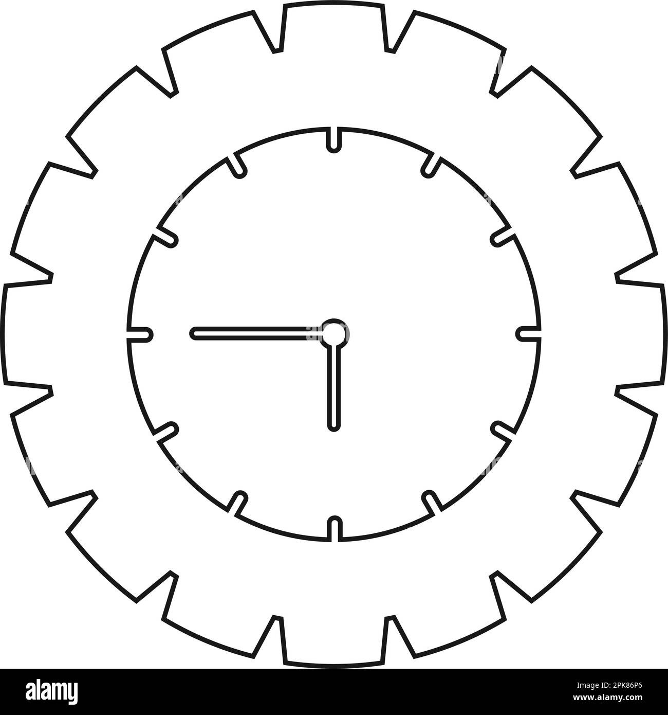 Time line Icon with Clock and gear symbol Stock Vector Image & Art - Alamy
