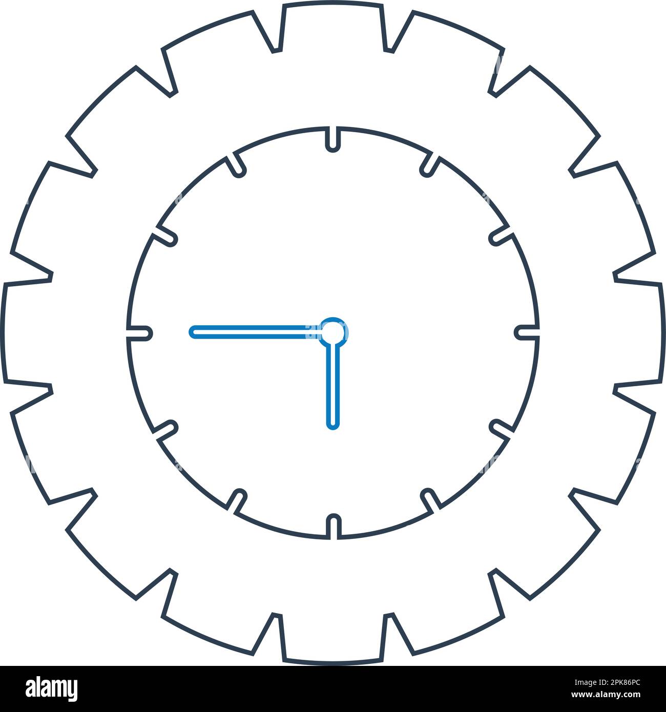 White line clock arrow icon hi-res stock photography and images - Alamy