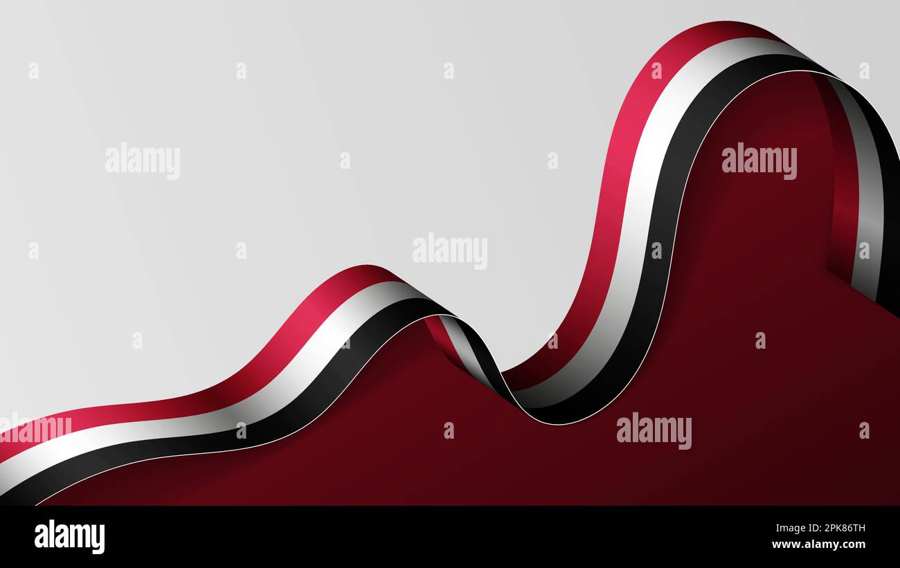 Yemen ribbon flag background. Element of impact for the use you want to ...