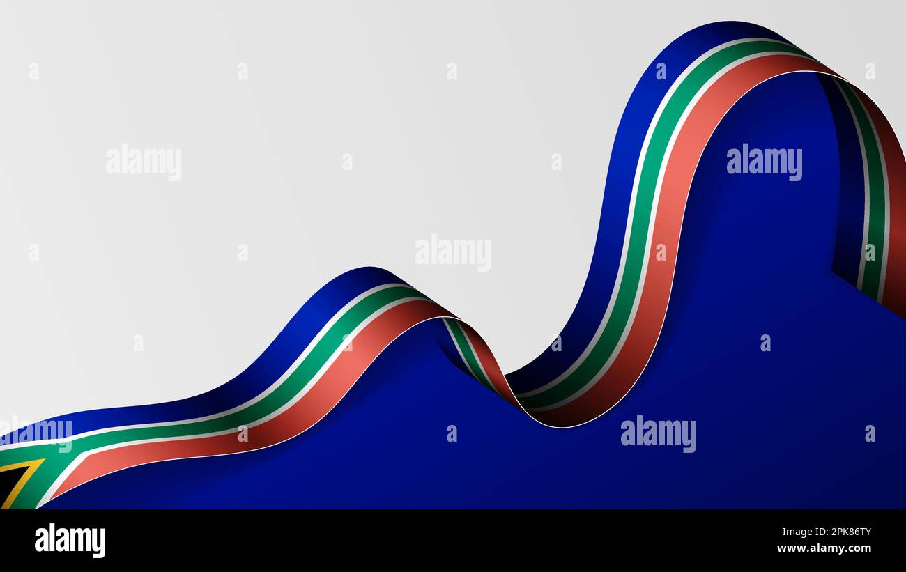 SouthAfrica ribbon flag background. Element of impact for the use you ...