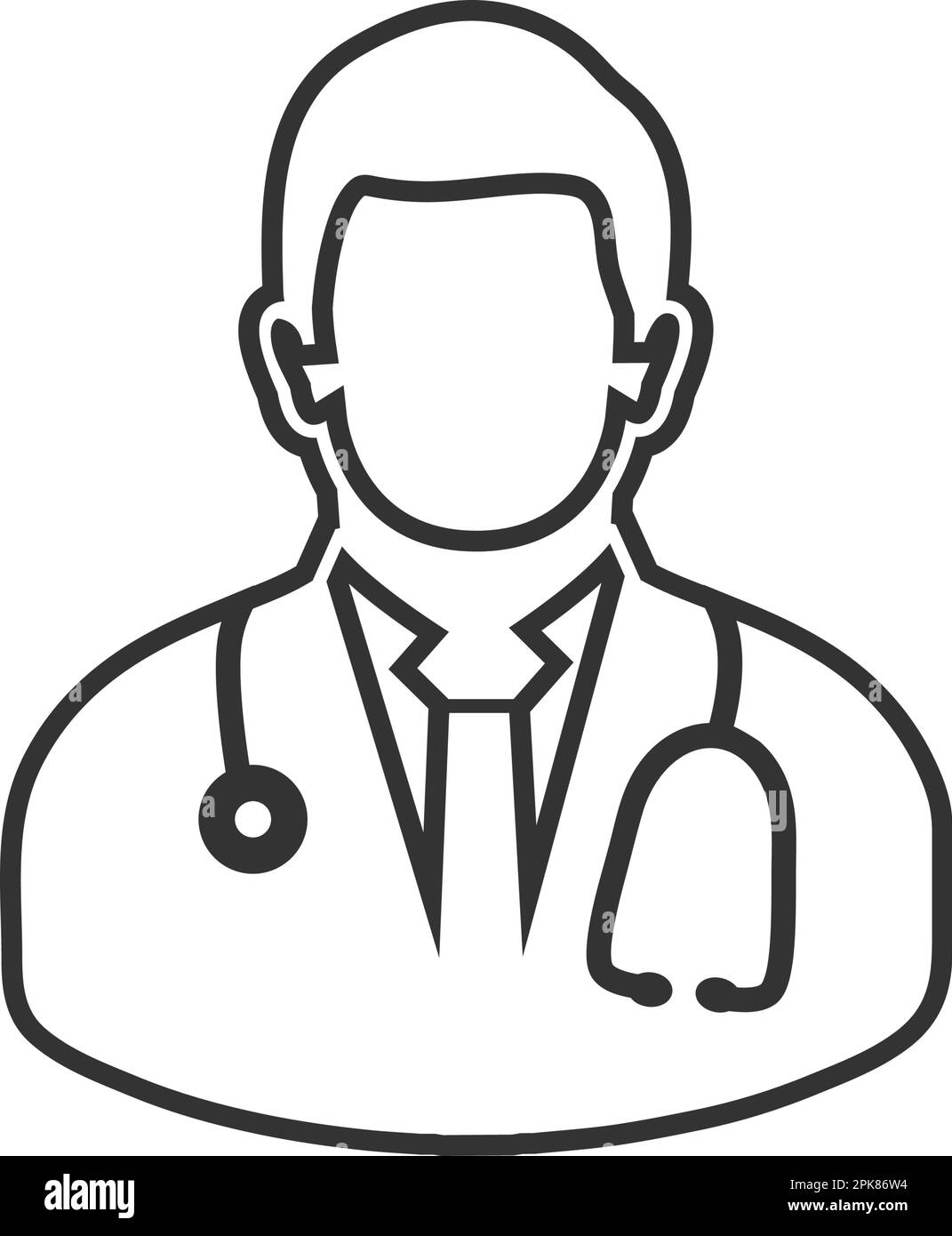 Doctor line icon. Flat style vector EPS Stock Vector Image & Art - Alamy