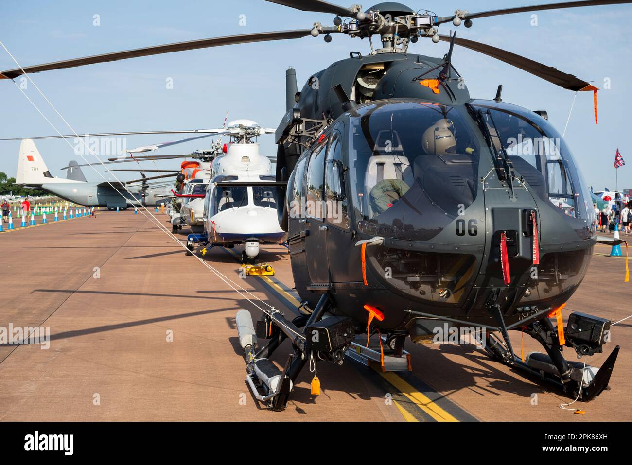 German Air Force Airbus Helicopters H-145M helicopter at the head of a ...