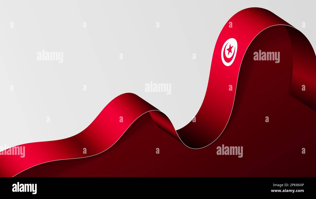 Tunisia ribbon flag background. Element of impact for the use you want ...