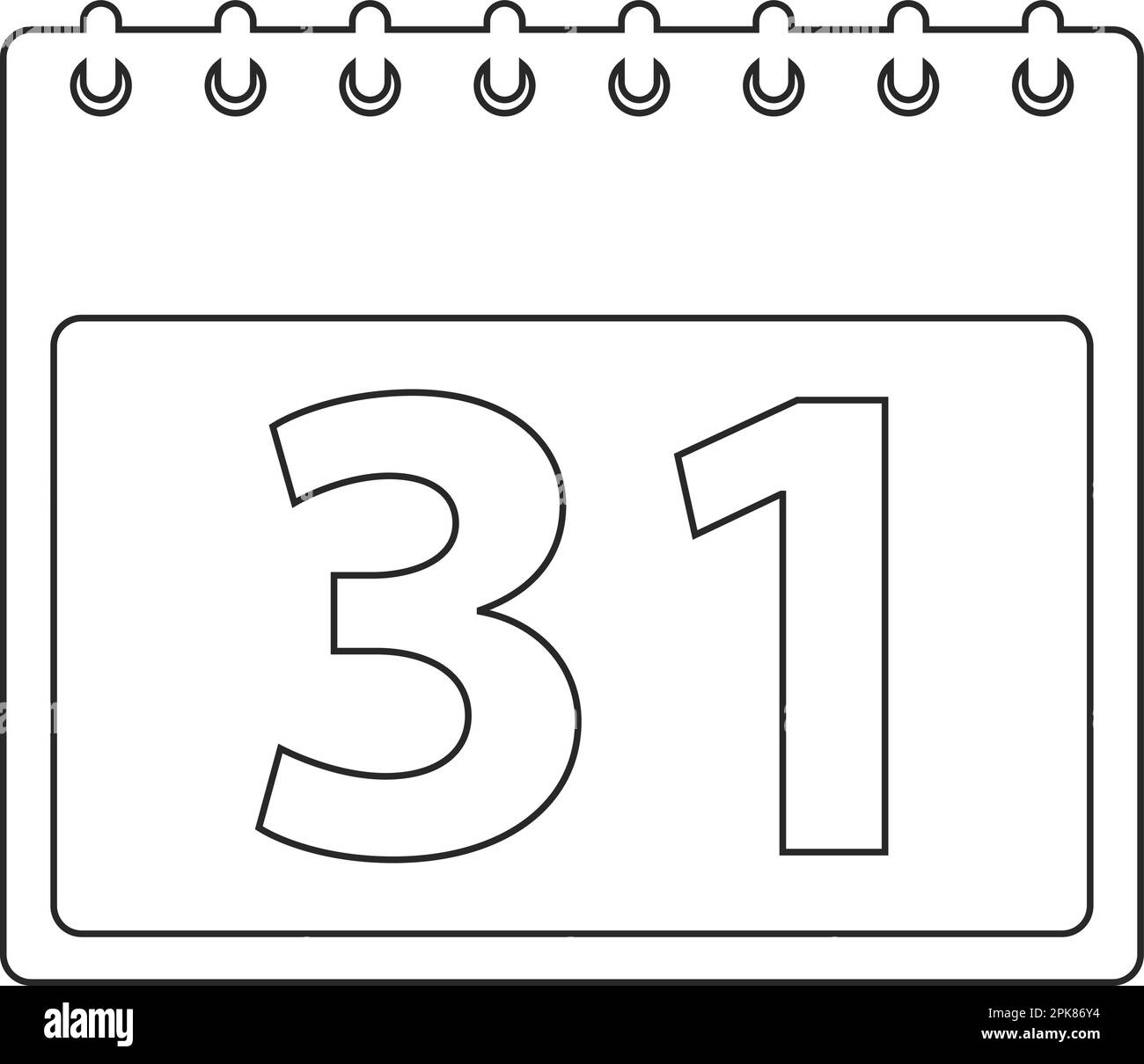 Vector illustration beautiful calendar Black and White Stock Photos ...
