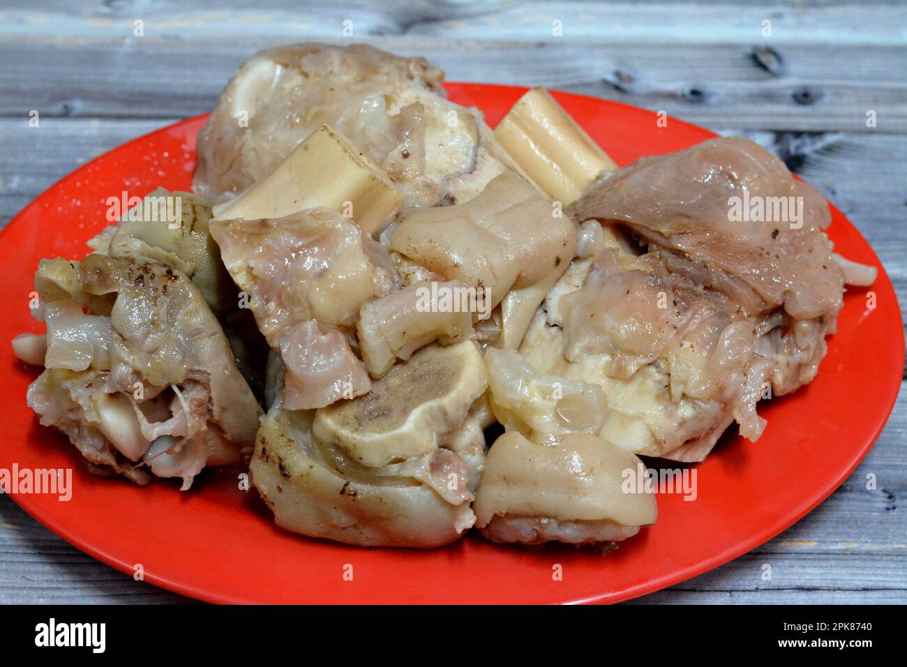 Arabic Egyptian cuisine of kawareh trotters and knee boiled with soup ...