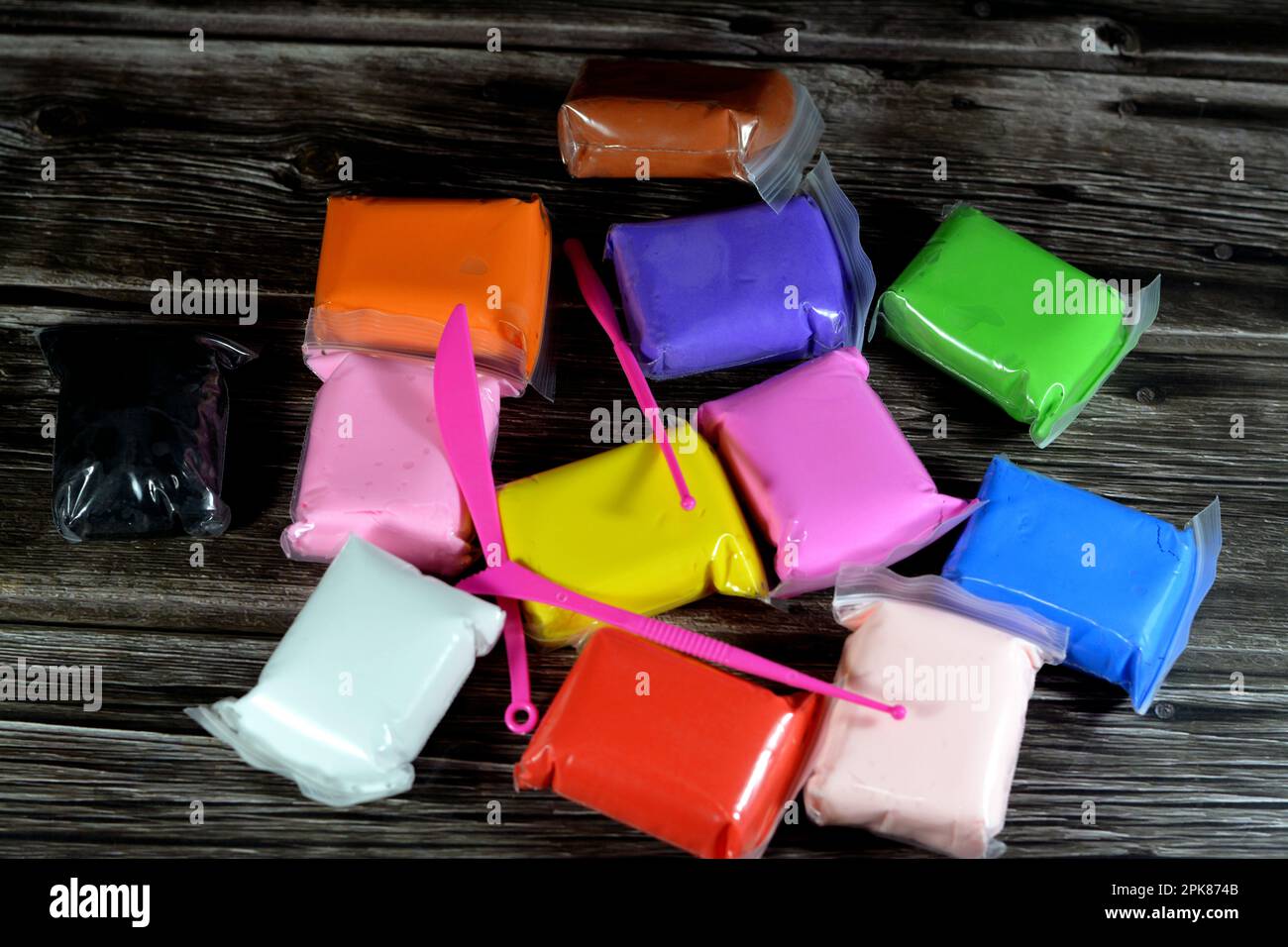 dry air clay modeling fun pieces for children, creative art colorful ...