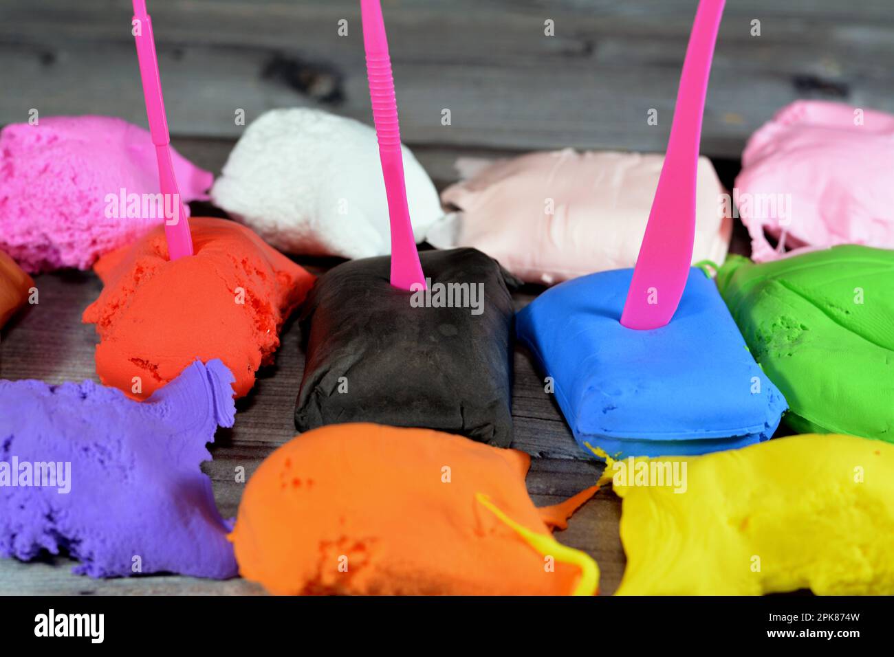 dry air clay modeling fun pieces for children, creative art colorful ...