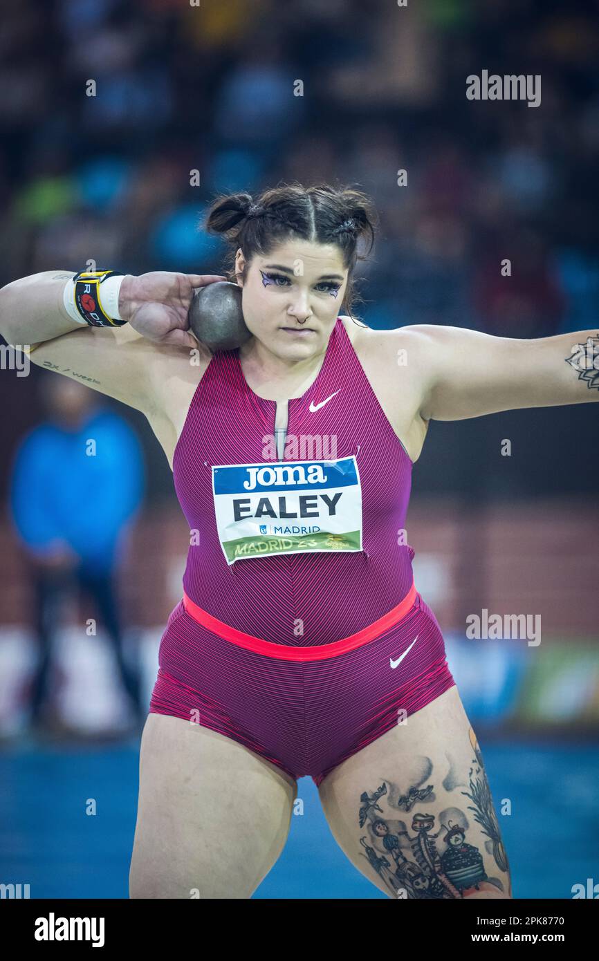 Chase Ealey participating in the Madrid Indoor Tour of Madrid 2023 ...