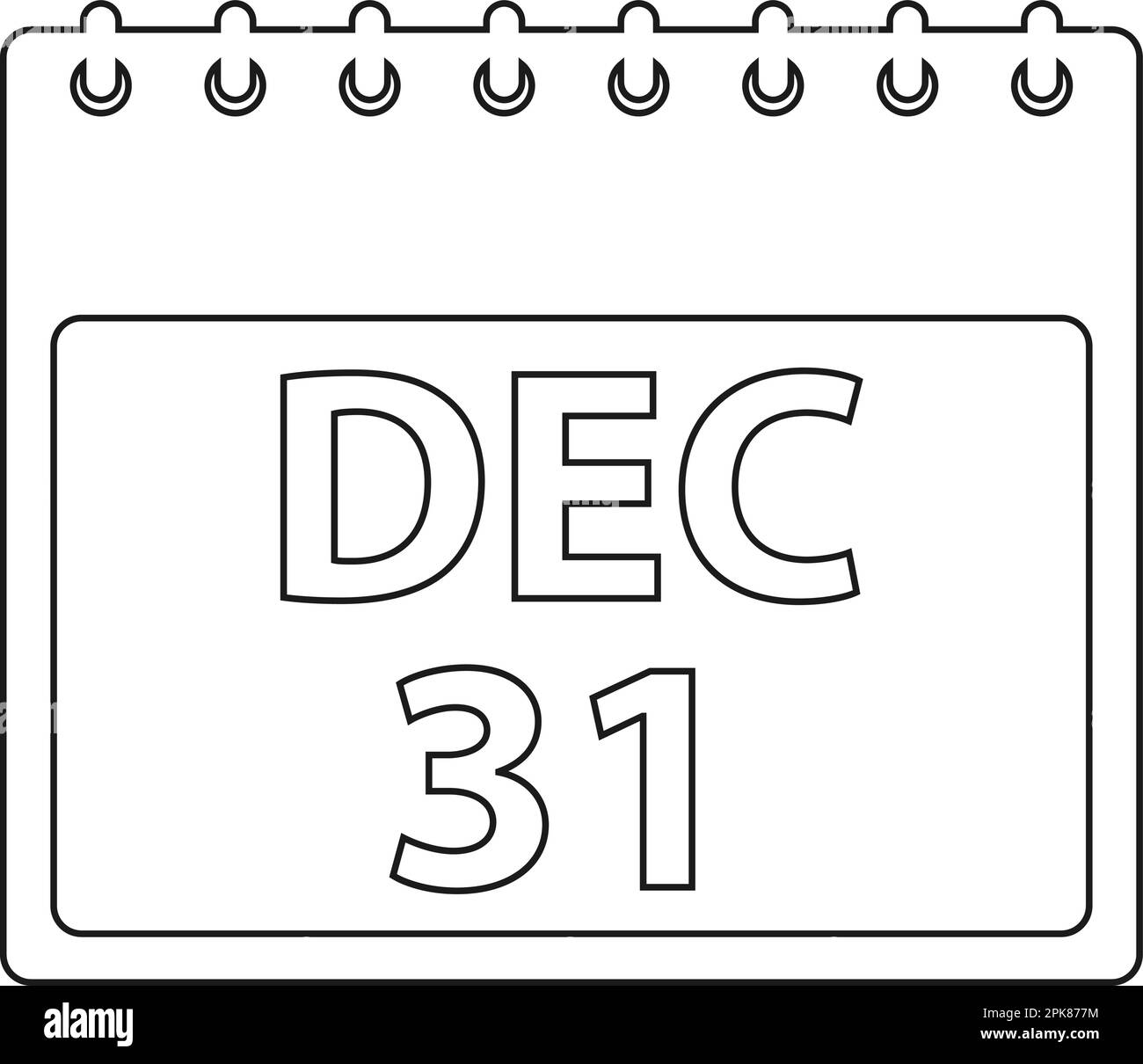 Vector illustration beautiful calendar Black and White Stock Photos ...