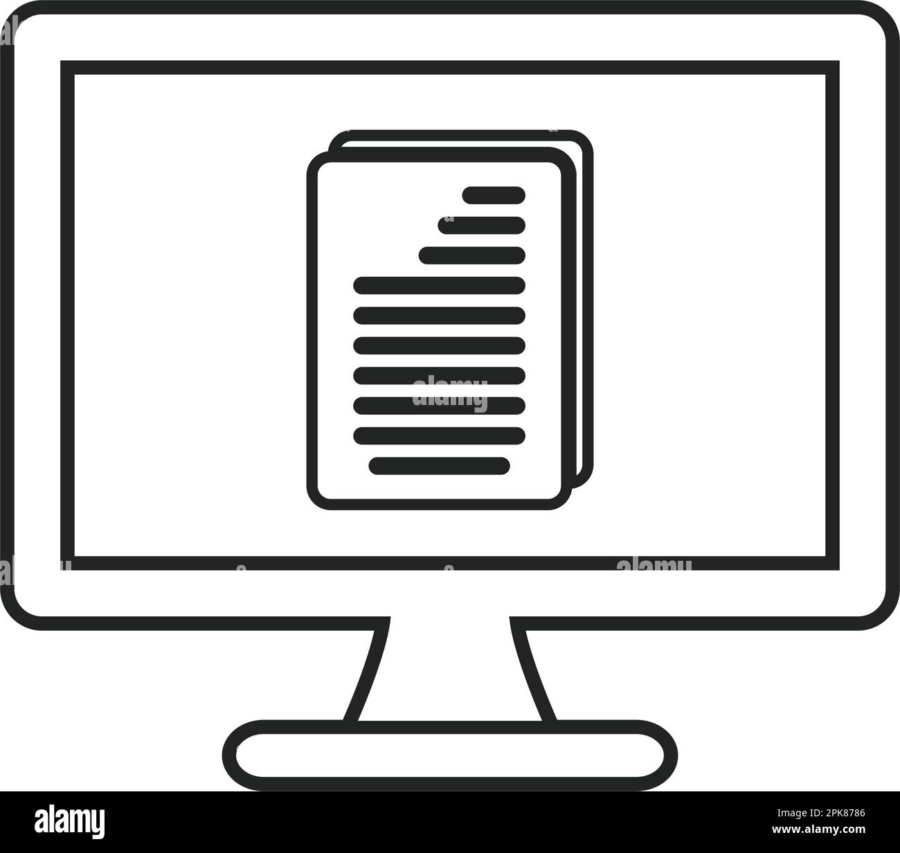 Digital document line icon. Editable vector EPS Stock Vector Image ...