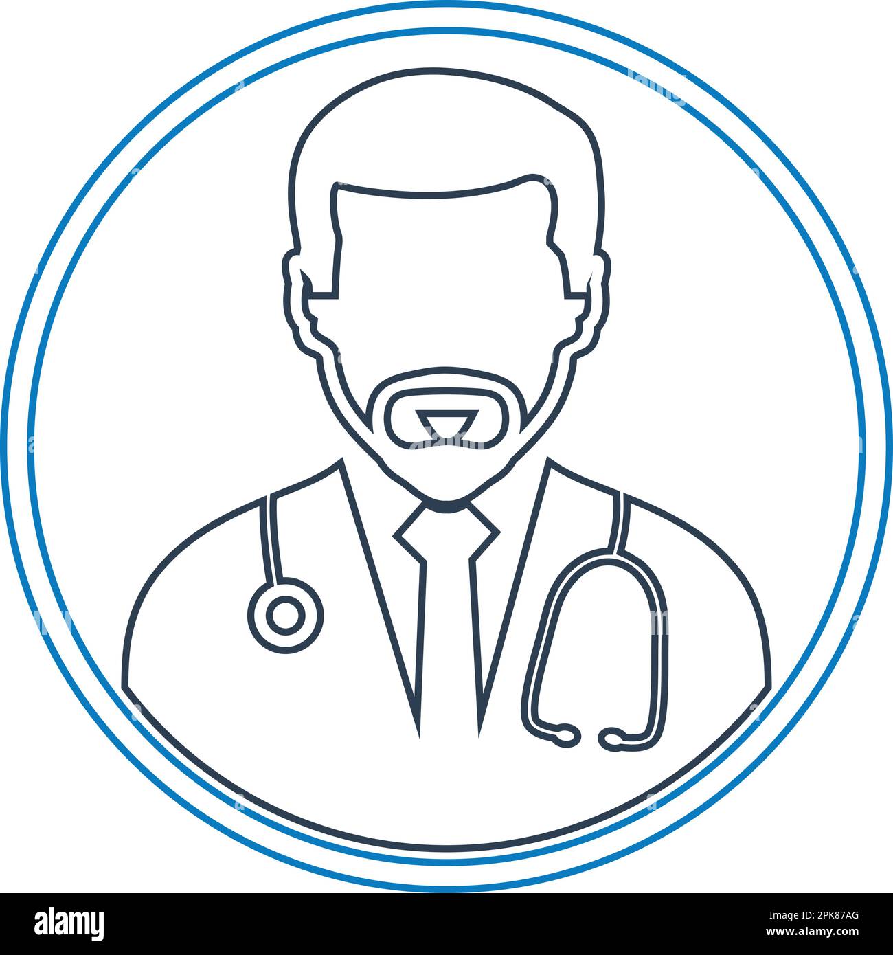 Medical doctor profile icon male hi-res stock photography and images ...