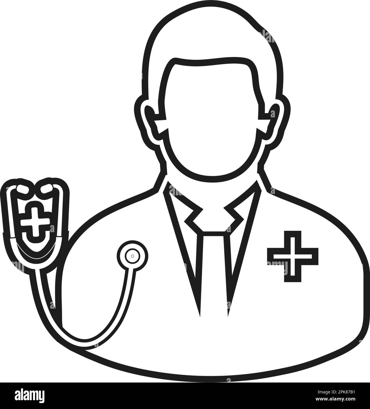 Doctor line icon hi-res stock photography and images - Alamy