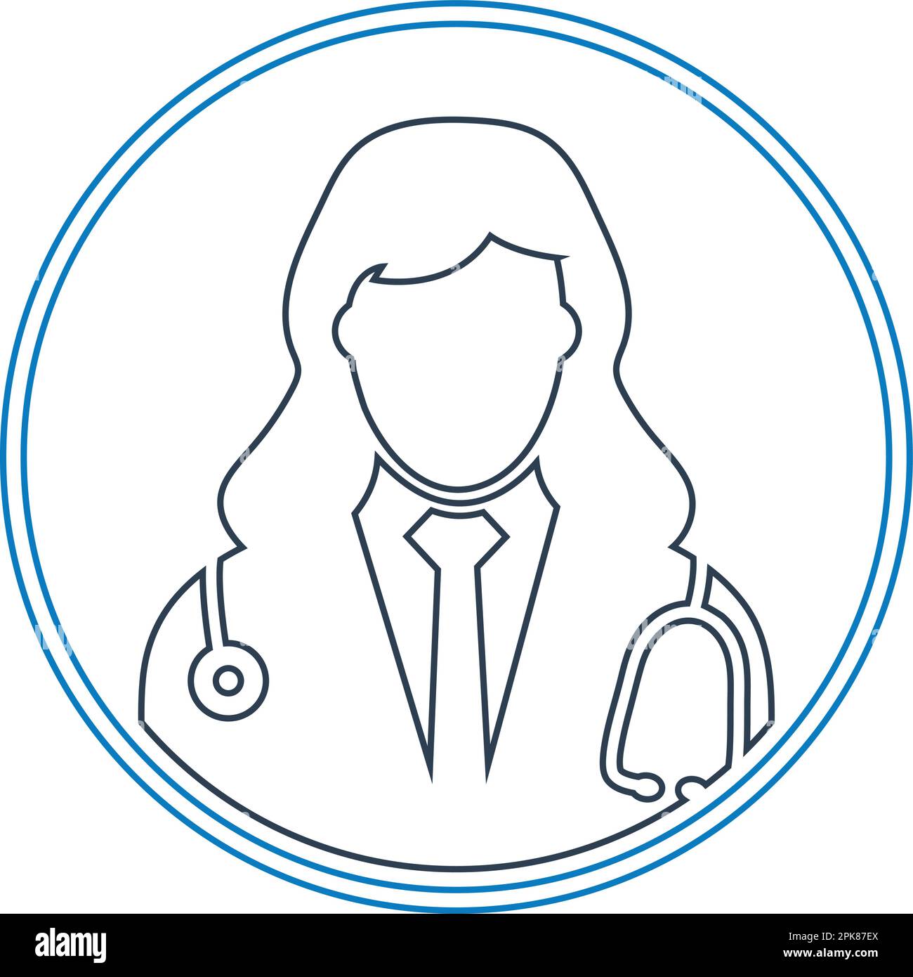 Medical doctor profile icon female Cut Out Stock Images & Pictures - Alamy