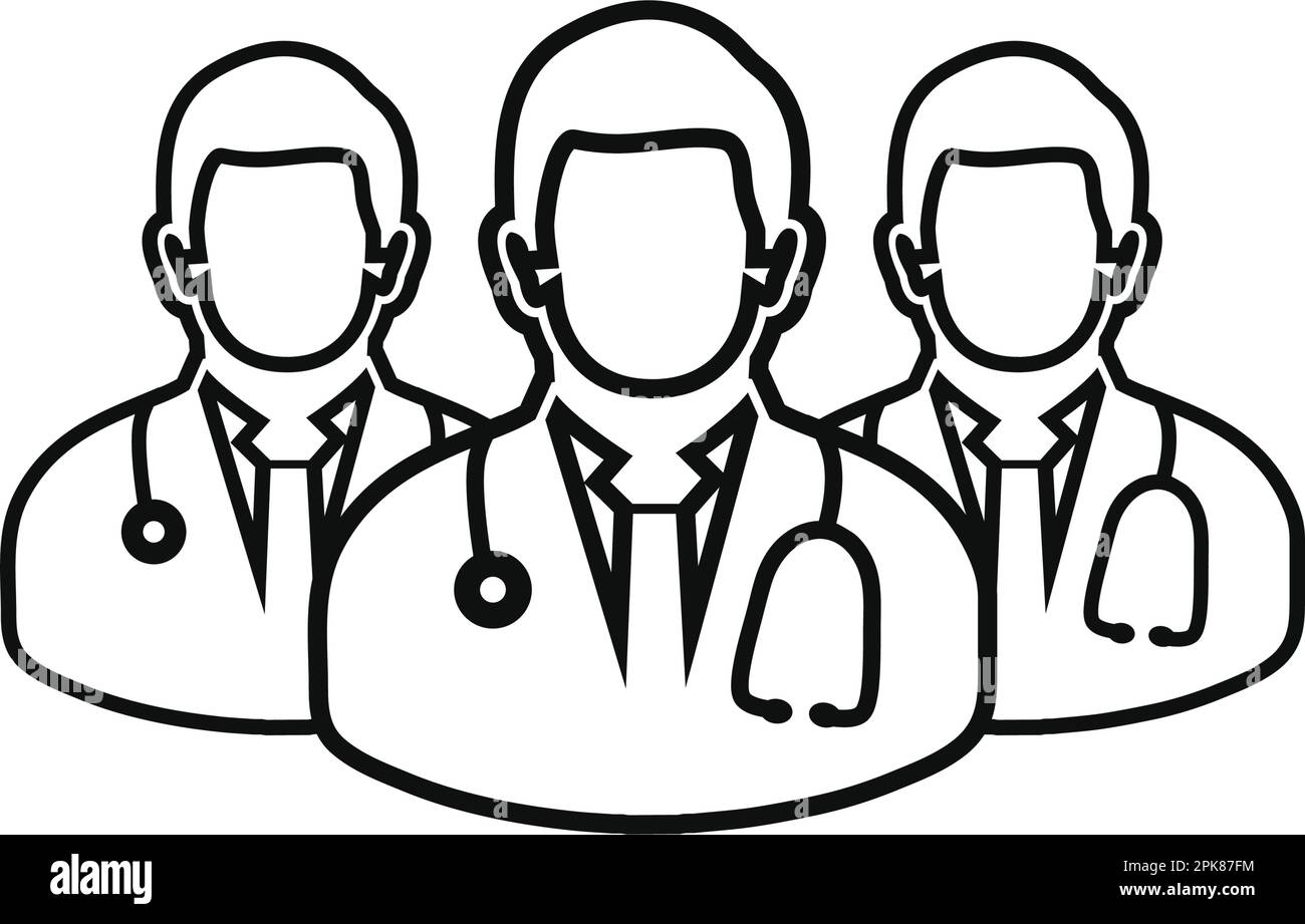 Medical team line icon Cut Out Stock Images & Pictures - Alamy