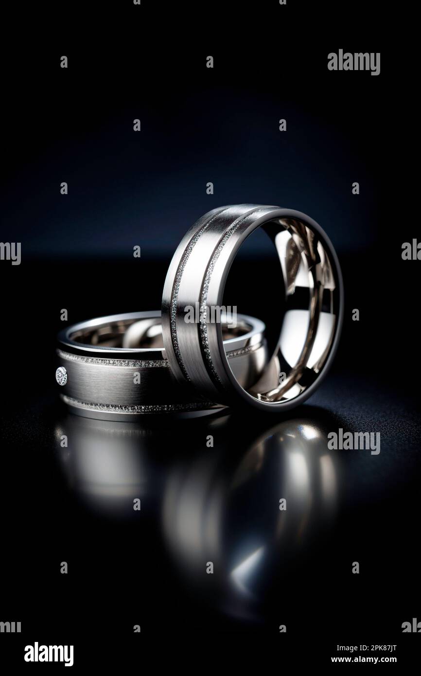Shiny marriage ceremony rings hi-res stock photography and images - Alamy