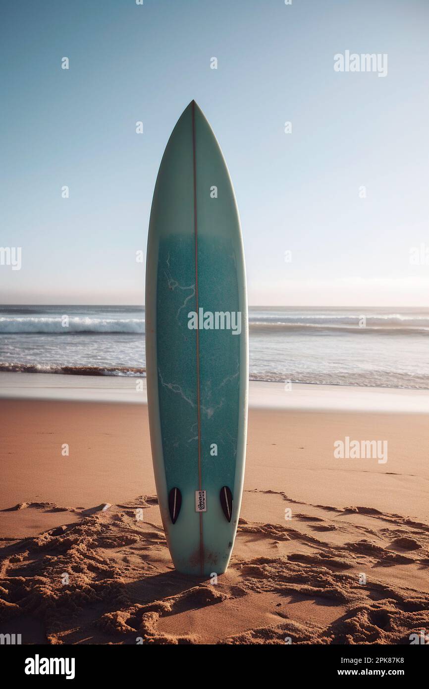 Surfboard stuck in the sand hi-res stock photography and images - Alamy