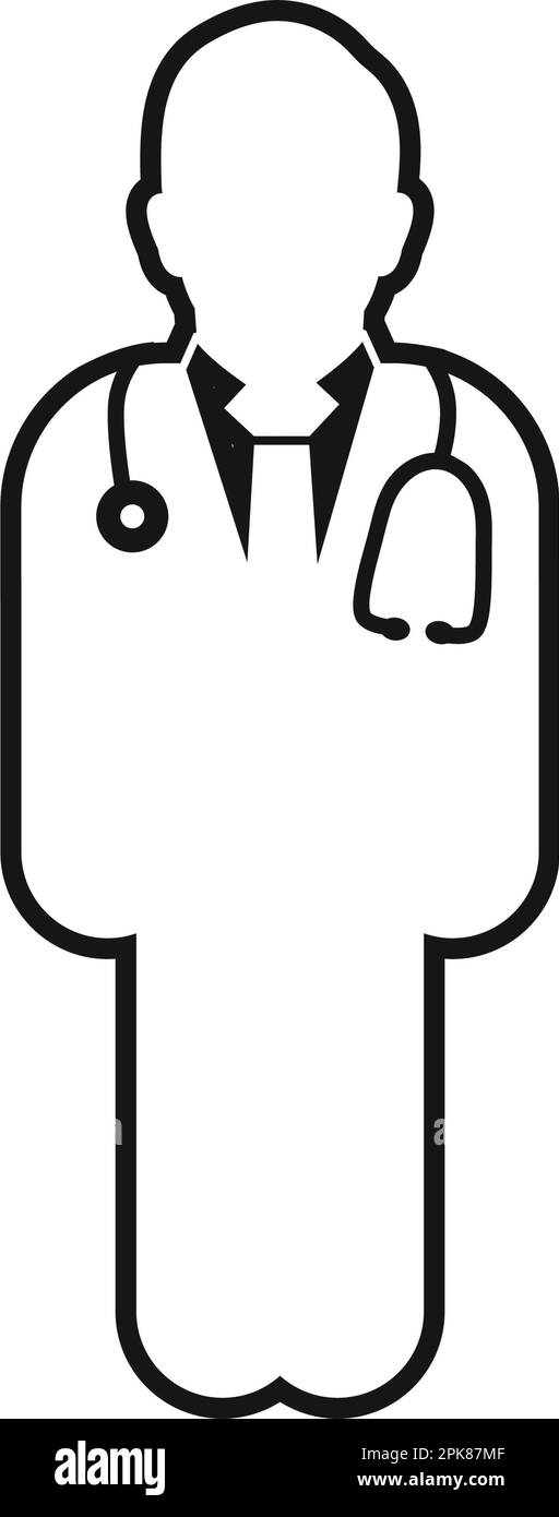 Doctor line icon. Flat style vector EPS Stock Vector Image & Art - Alamy