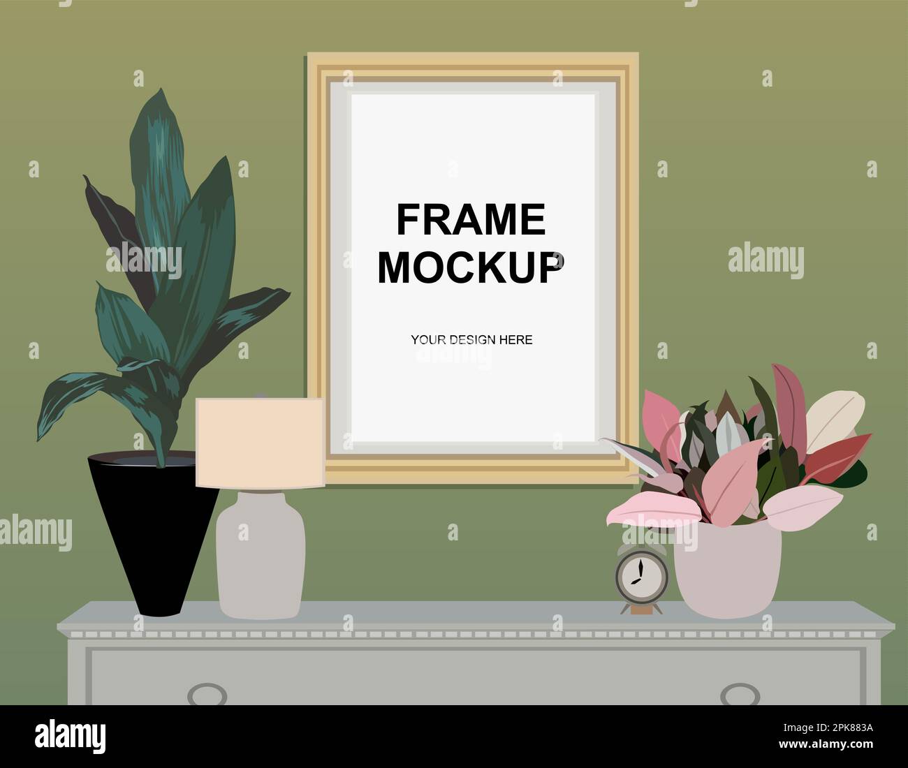 Mock up photo canvas Stock Vector Images - Alamy