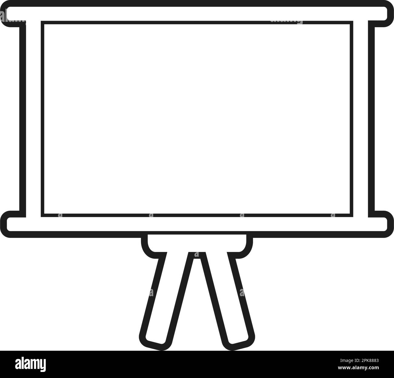 Business Presentation Board Line Icon. Editable Vector EPS Symbol ...