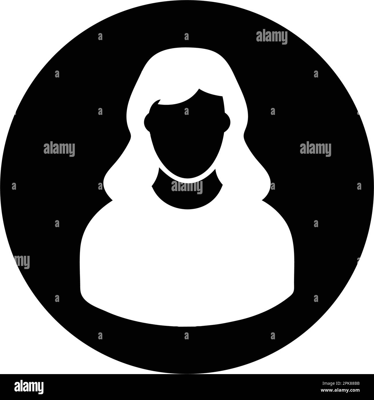 Female, Women, Girl Button Icon. Editable Vector EPS Symbol ...