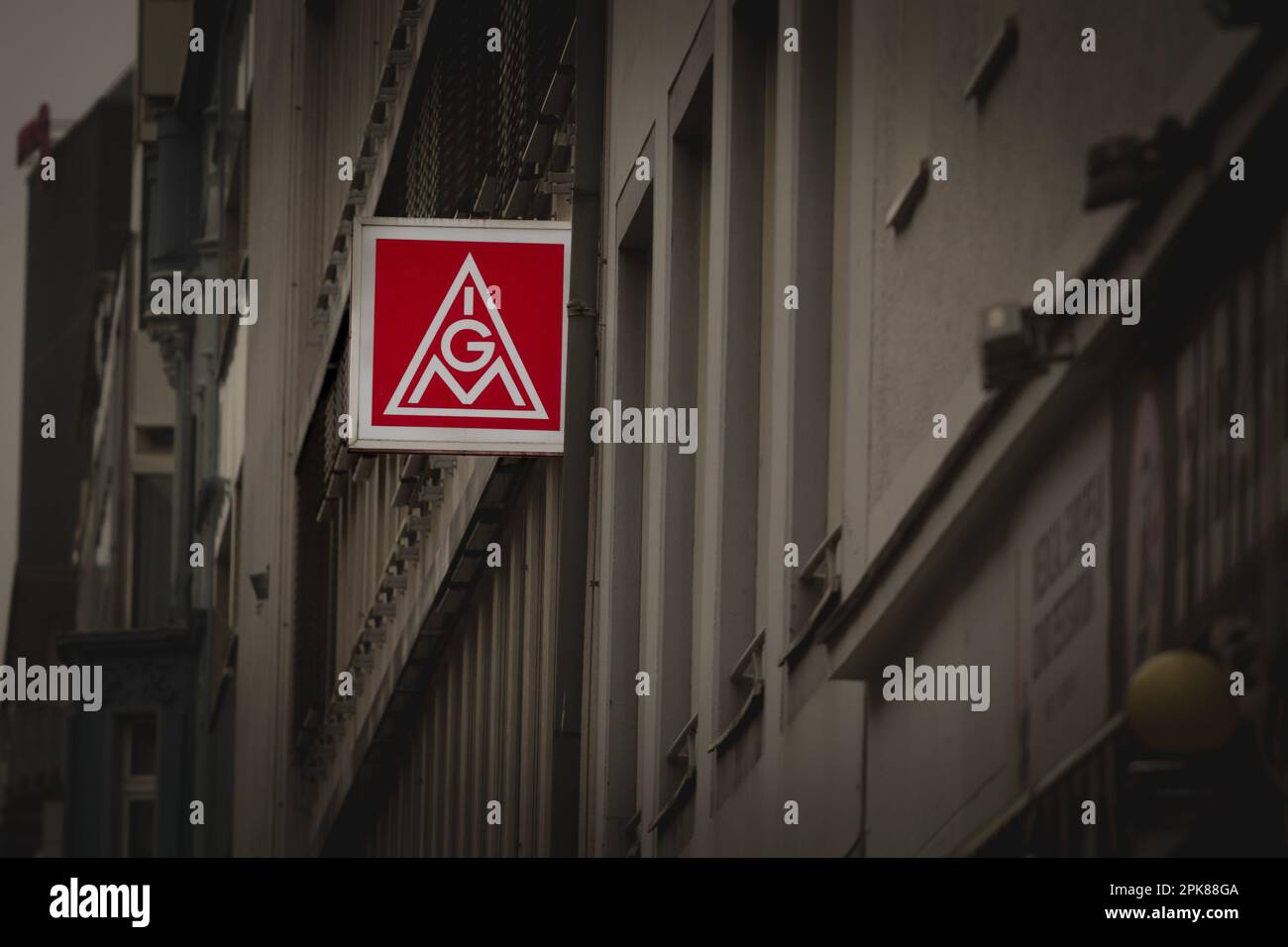 Picture of a sign with the logo of IG Metall on their office for ...