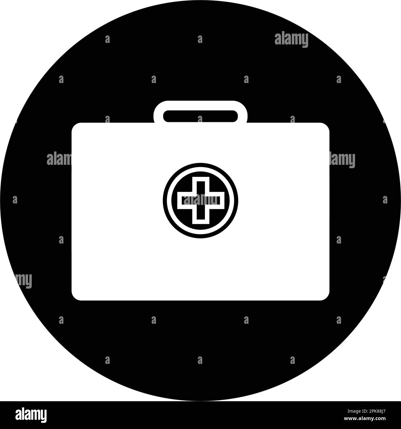 Medical First Aid Kit Box Button Icon. Editable Vector EPS Symbol ...
