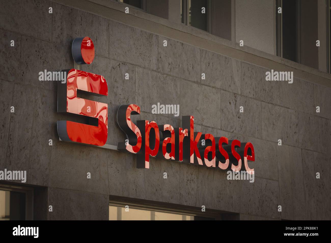 Picture of a sign with the logo of Sparkasse on their office in ...