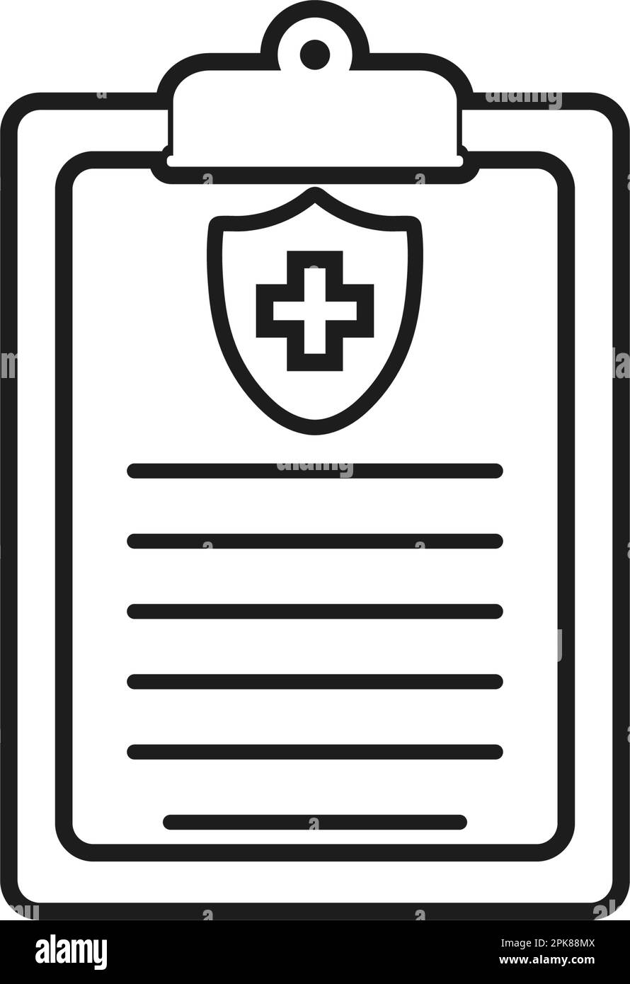 Medical Patient Report Line Icon. Editable Vector EPS Symbol ...