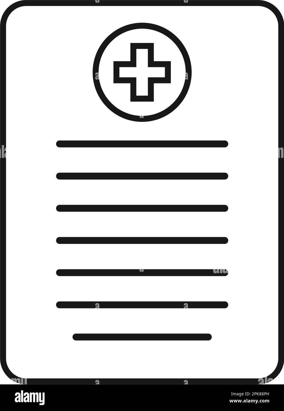Medical Hospital Report Line Icon. Editable Vector EPS Symbol ...