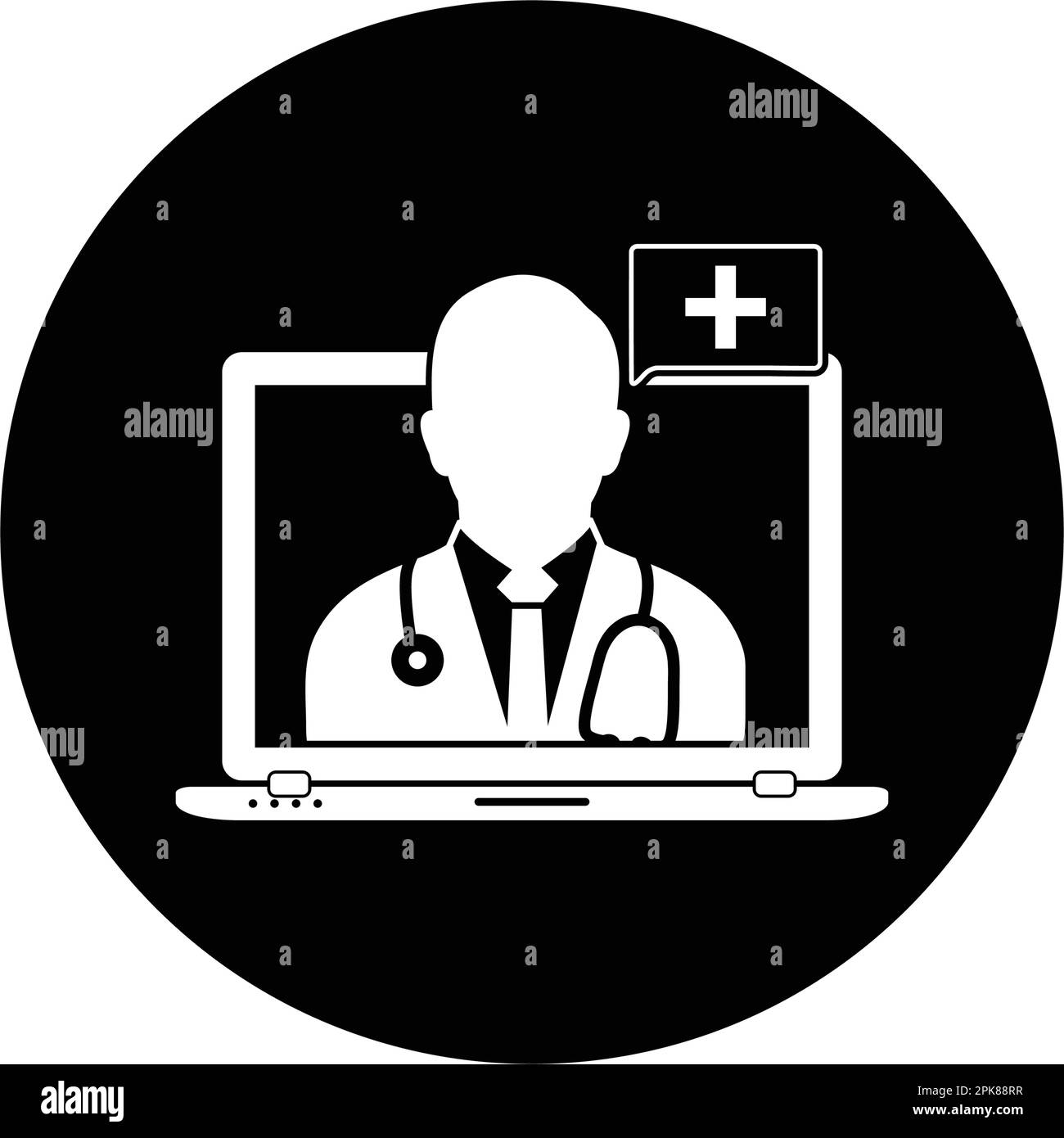 E-Healthcare and Medical Service Rounded Icon. Editable Vector EPS ...