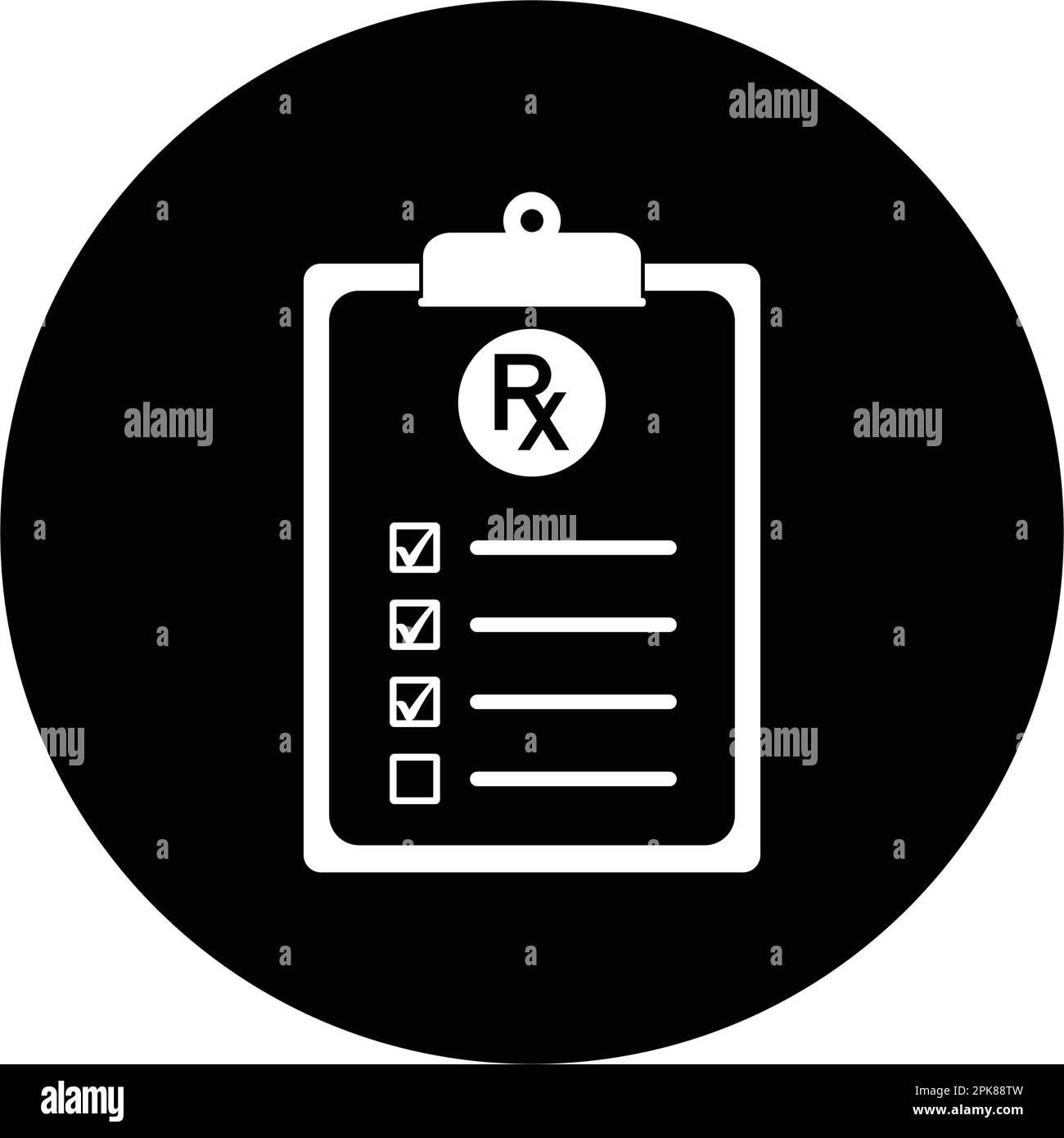 Medical Patient Prescription Button Icon. Editable Vector EPS Symbol ...