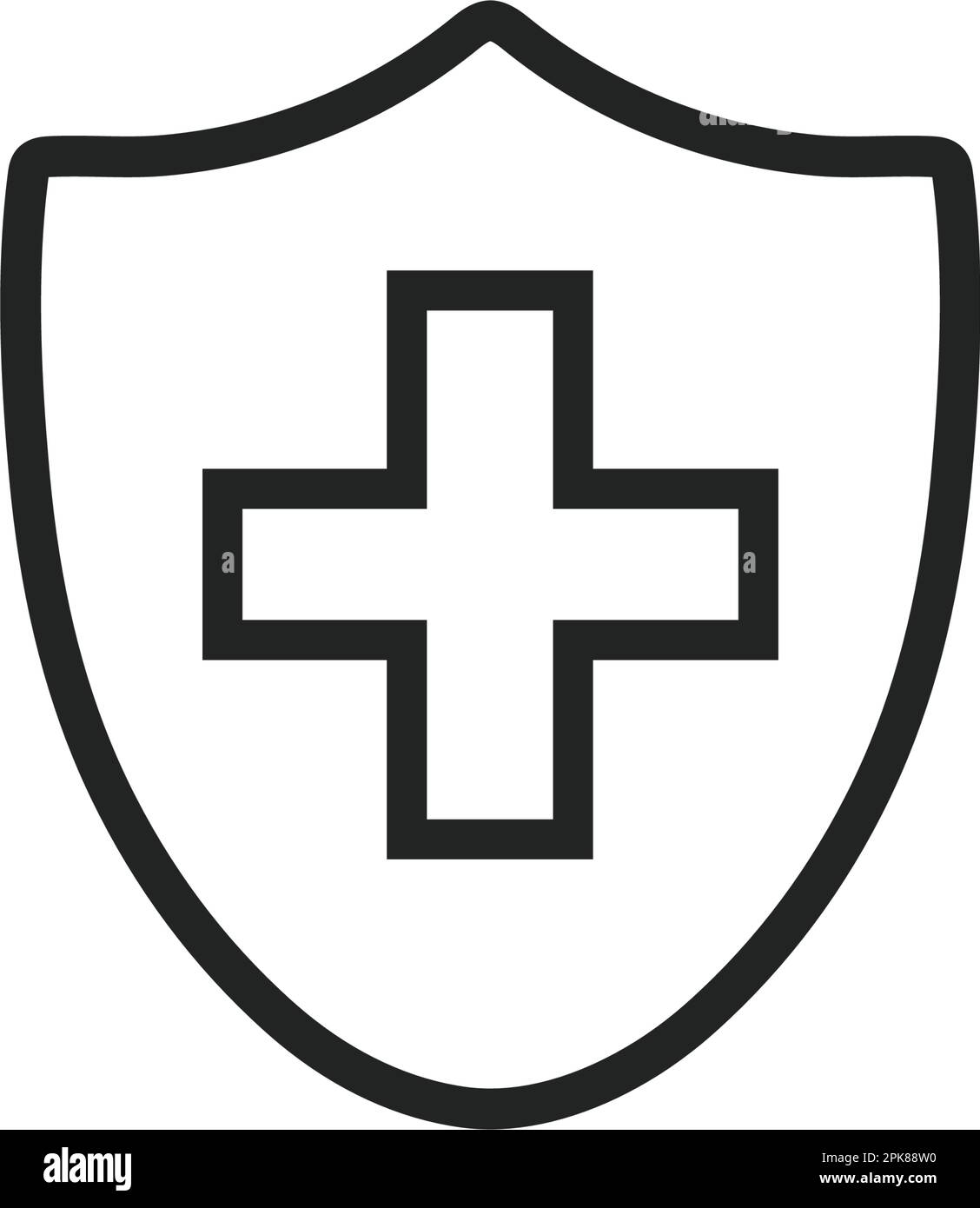 Healthcare And Medical Shield Line Icon. Editable Vector EPS Symbol ...