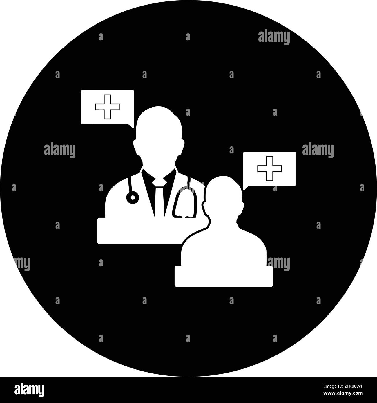 Medical Adviser Rounded Icon. Editable Vector EPS Symbol Illustration ...