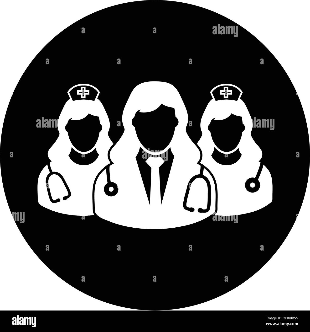 Medical Nurse Service Rounded Icon. Editable Vector EPS Symbol ...