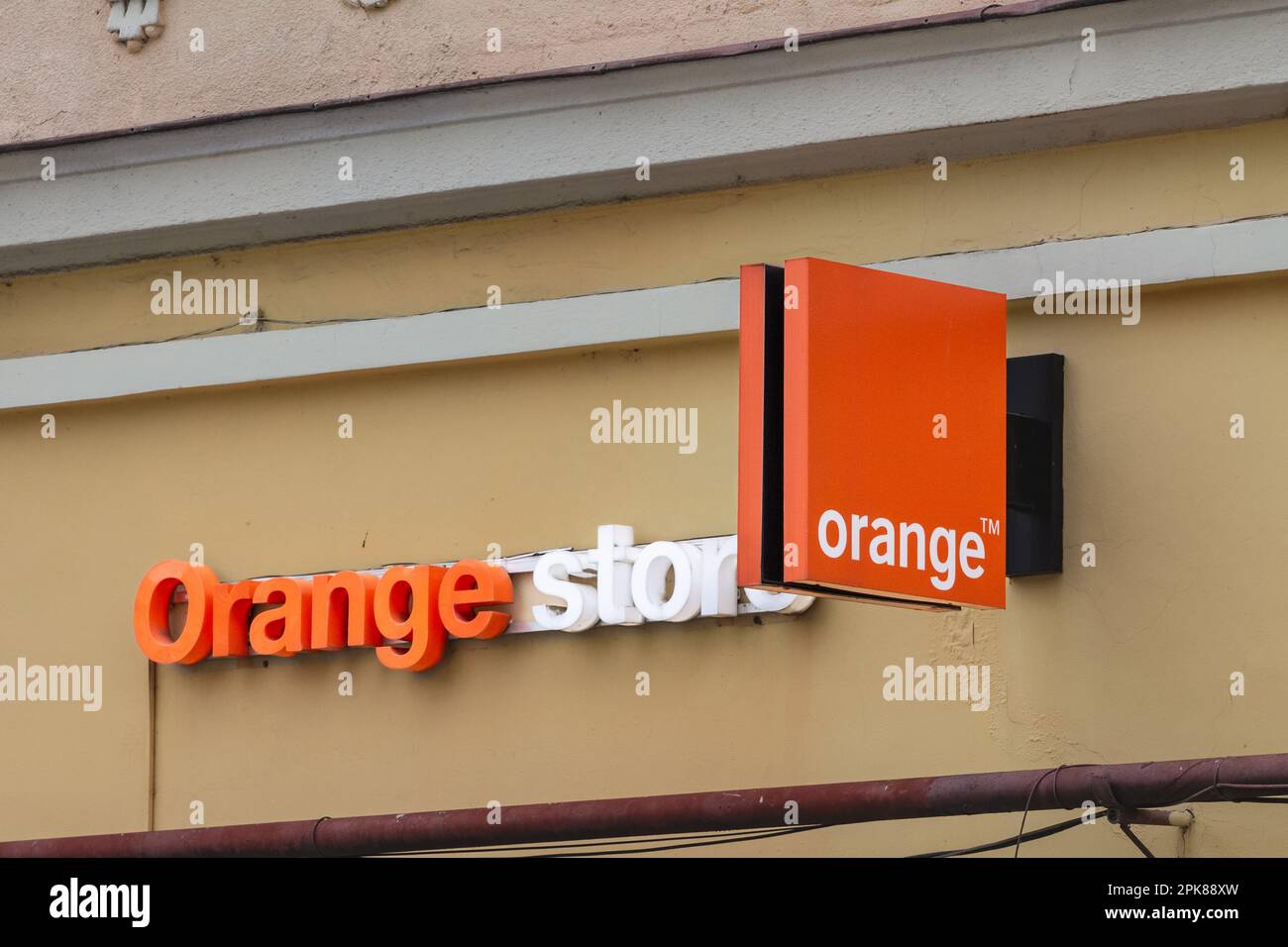 Picture of the logo of Orange Telecommunication in a subsidiary of ...