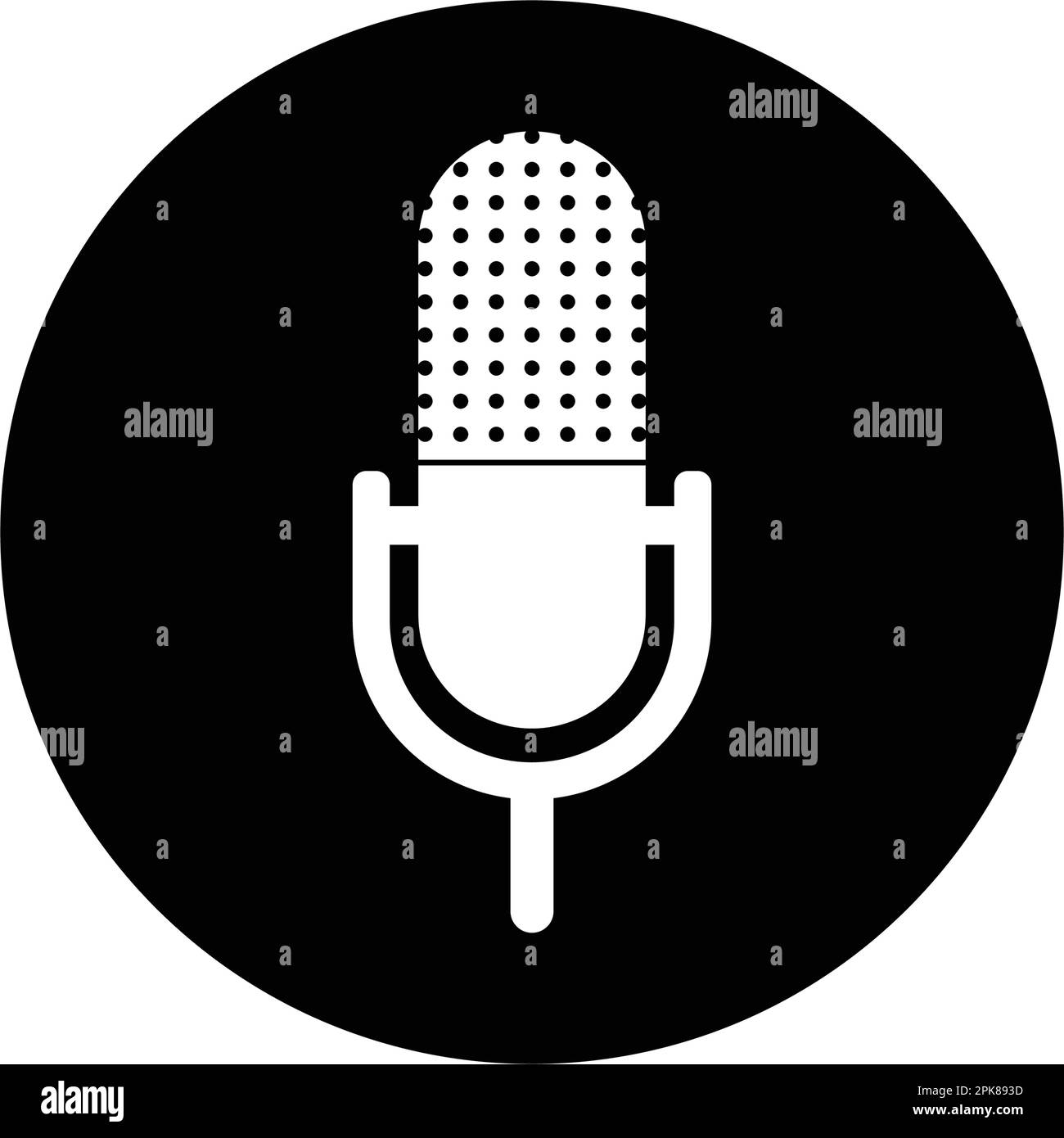 Audio Microphone, Mic Rounded Icon. Editable Vector EPS Symbol ...