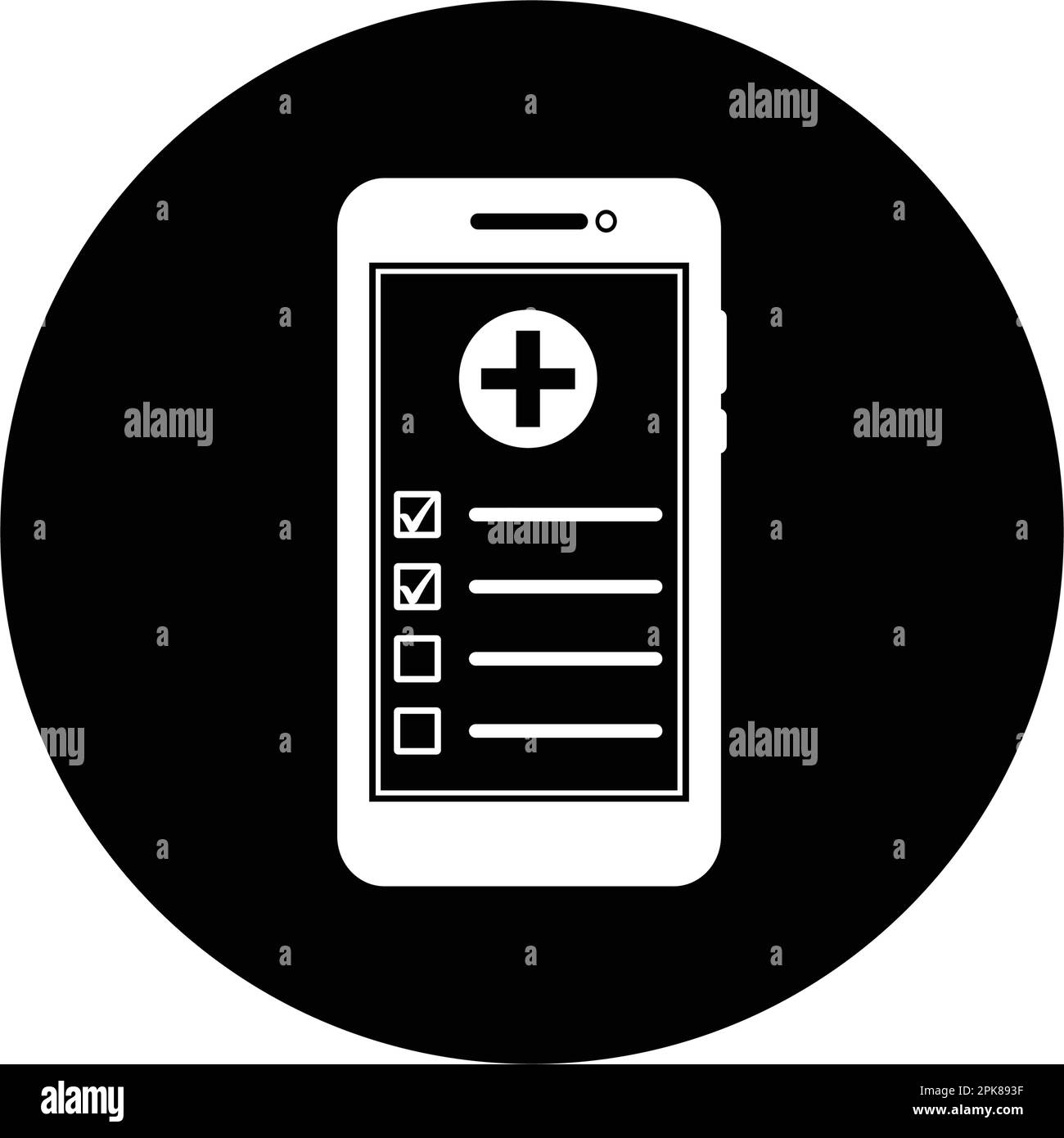 Mobile Healthcare Rounded Icon. Editable Vector EPS Symbol Illustration ...