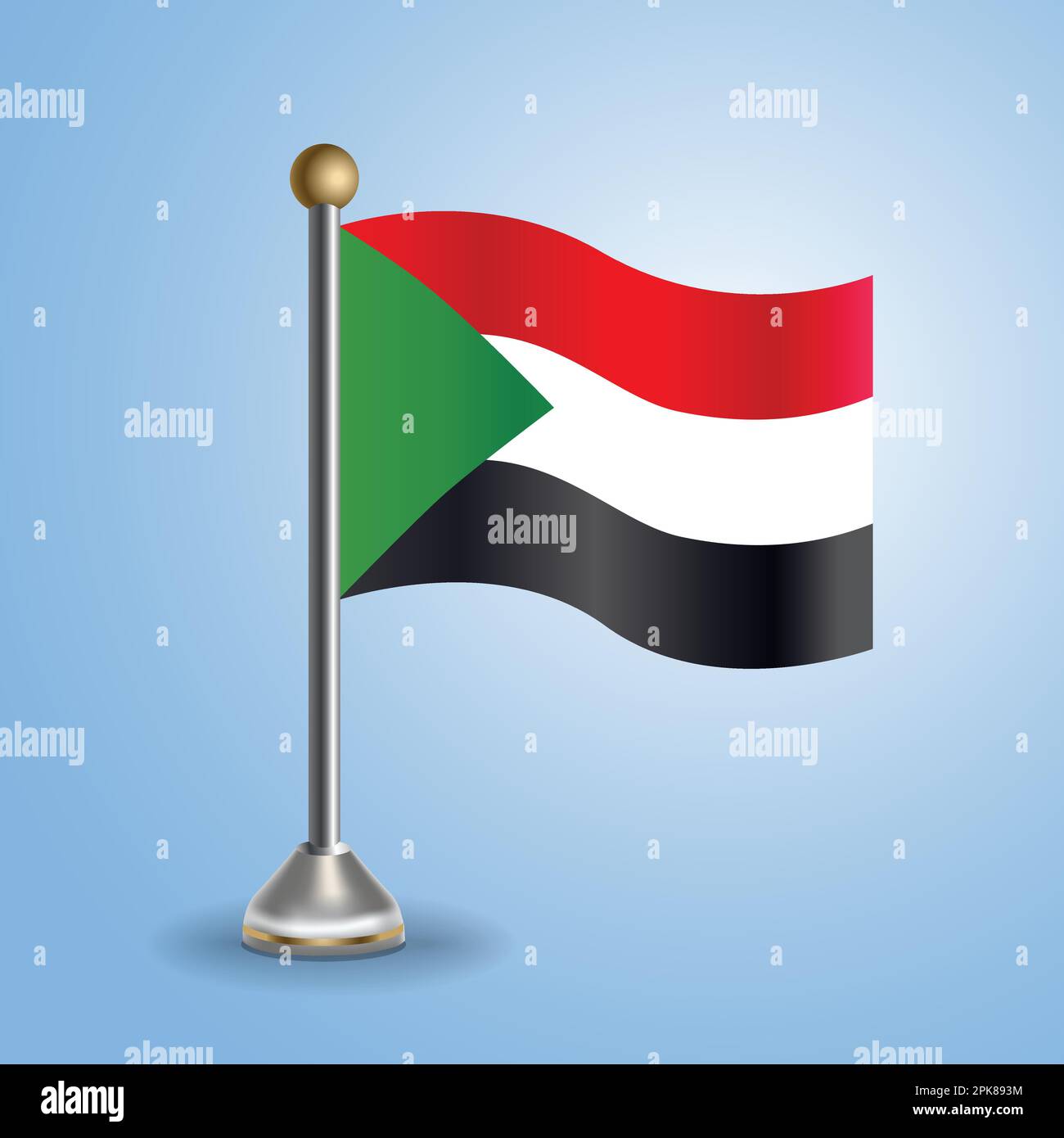 State table flag of Sudan. National symbol, vector illustration Stock ...
