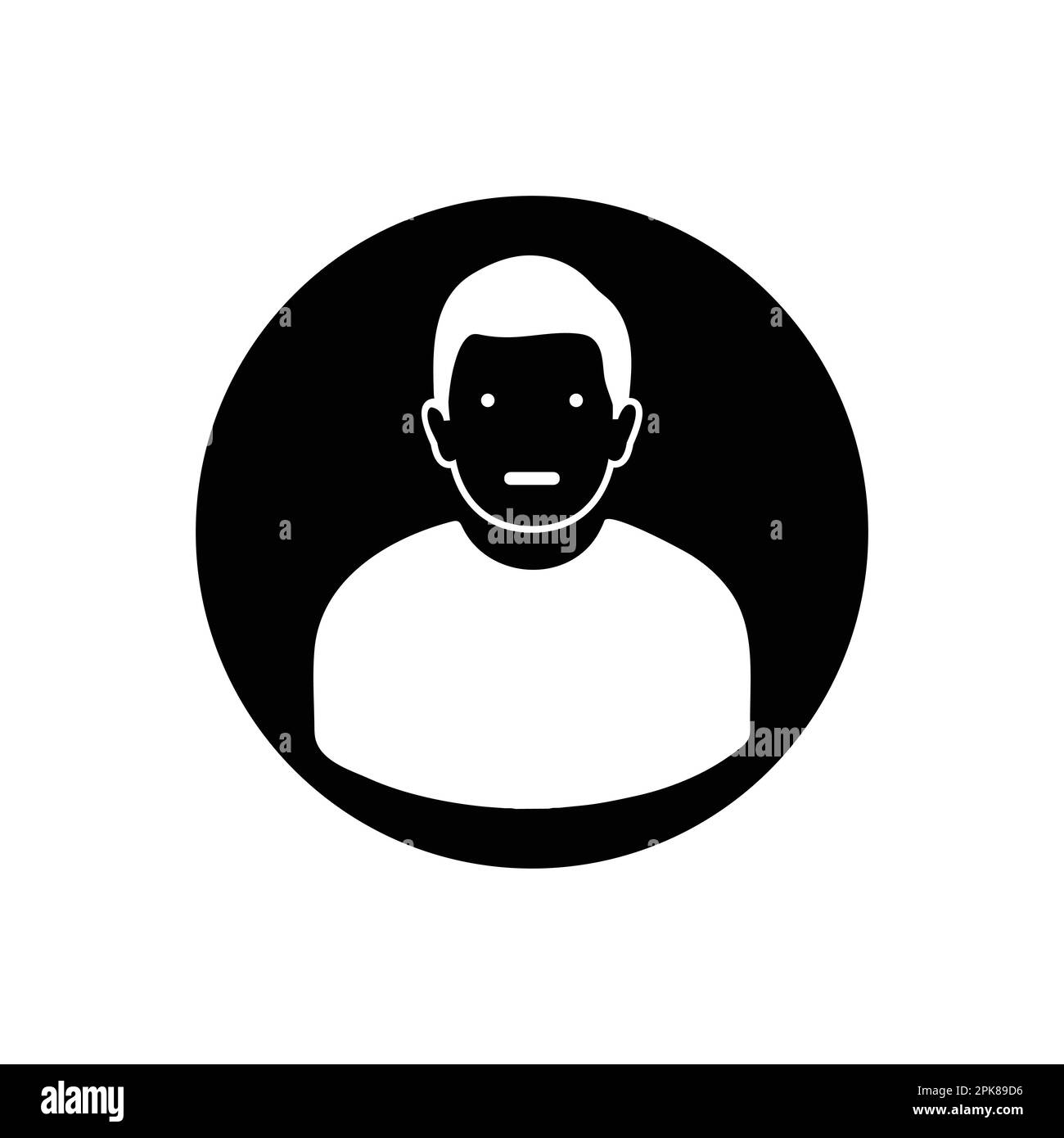 Neutral Facial Expression Icon. Rounded Button Style Editable Vector ...