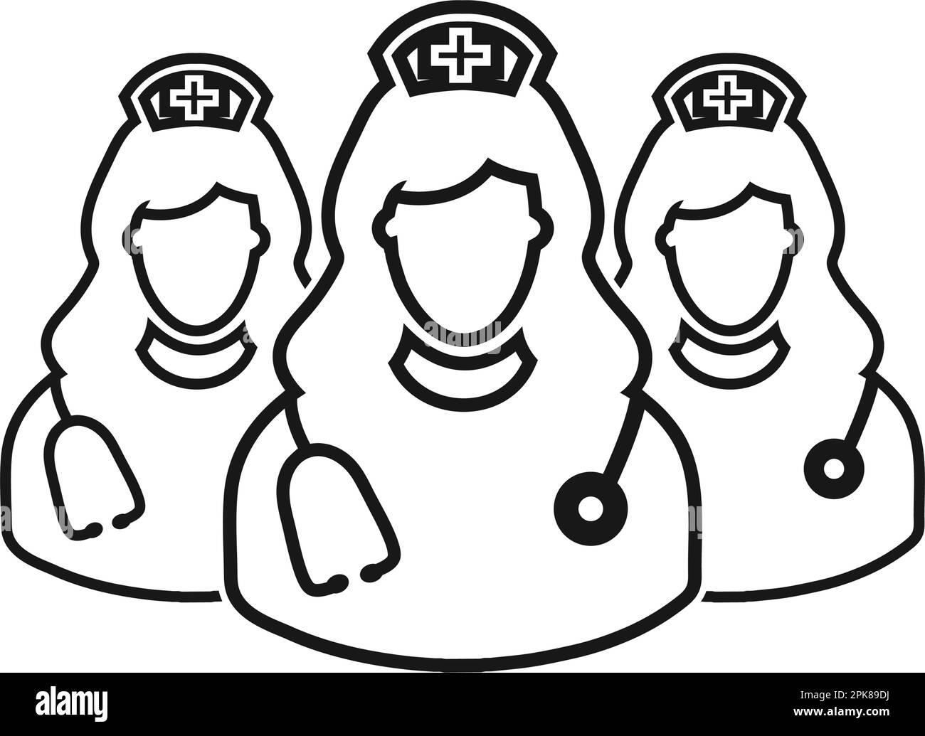Medical team line icon Cut Out Stock Images & Pictures - Alamy