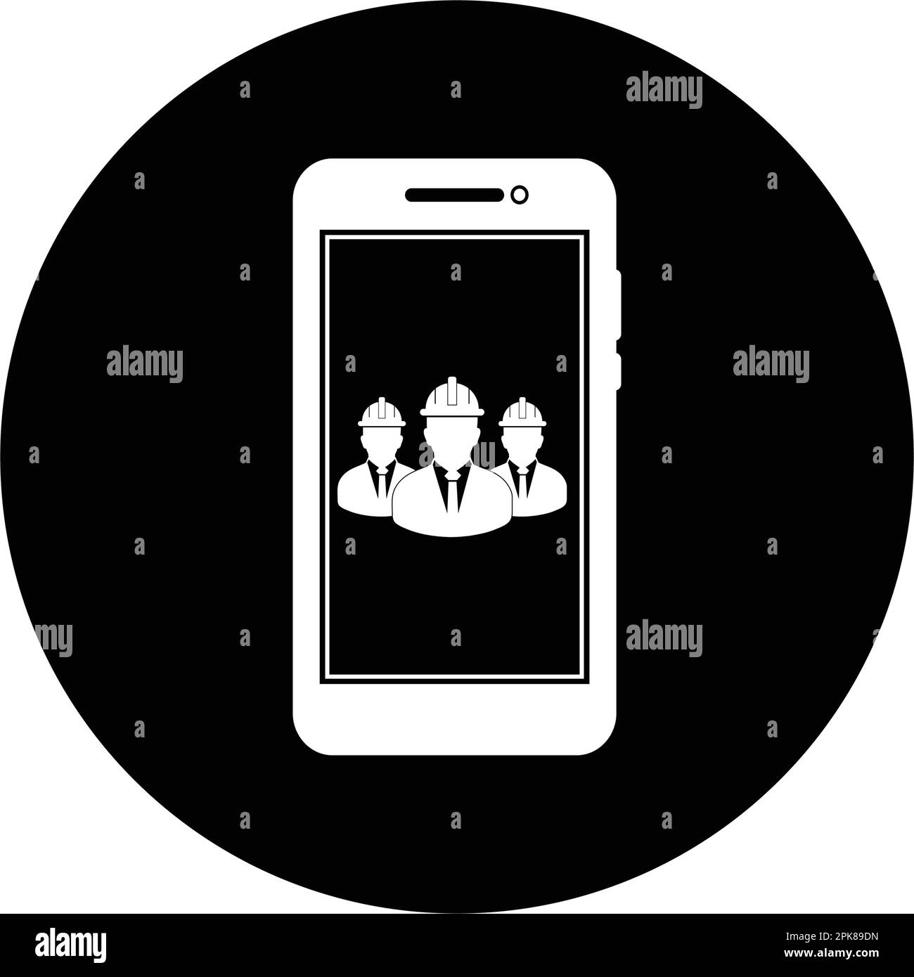 Mobile Technical Service Rounded Icon. Editable Vector EPS Symbol ...