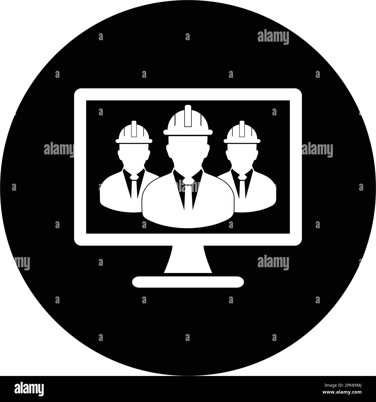 Online Servicing Team Rounded Icon. Editable Vector EPS Symbol ...