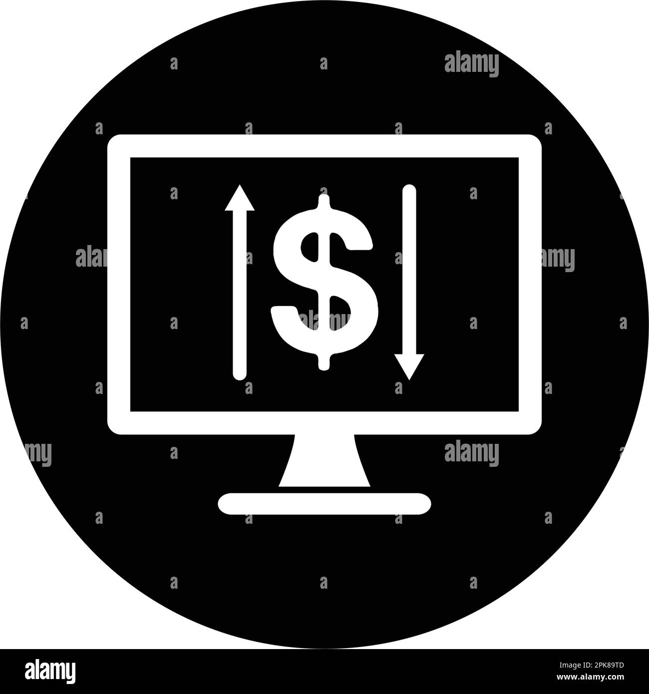 Digital Fund Transfer Rounded Icon. Editable Vector EPS Symbol ...
