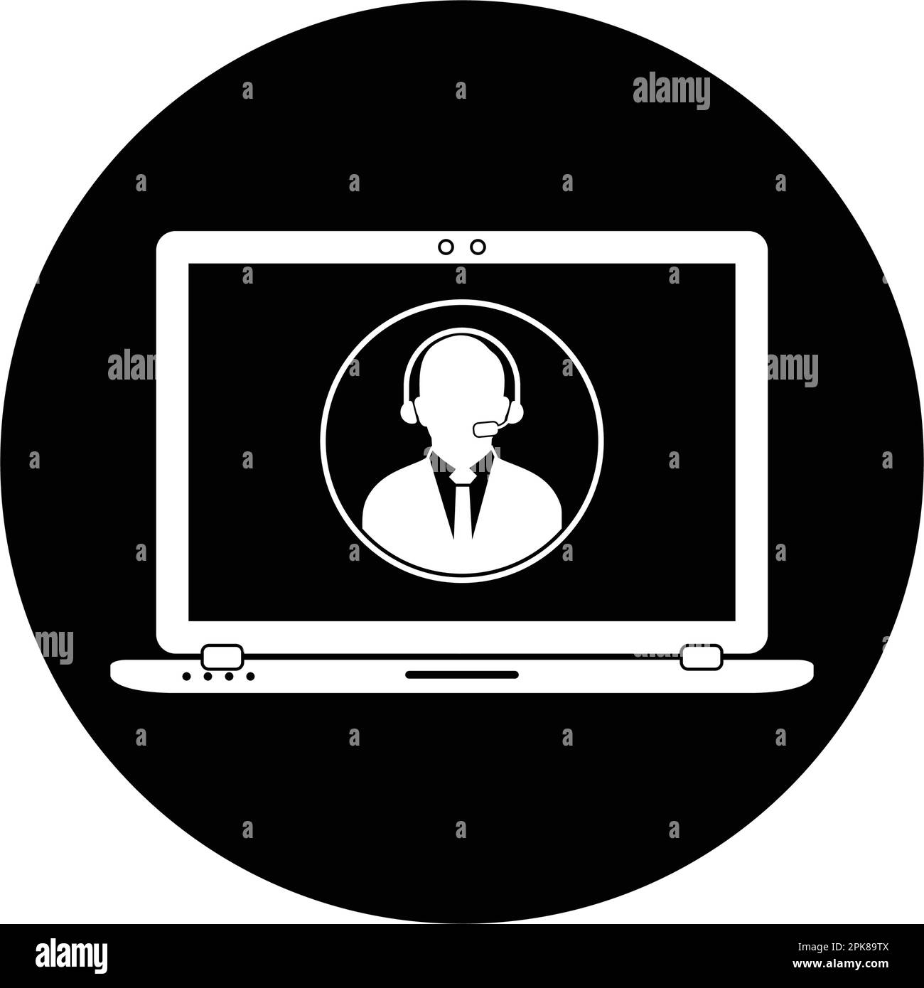 Business Customer Service Agent Rounded Icon. Editable Vector EPS ...