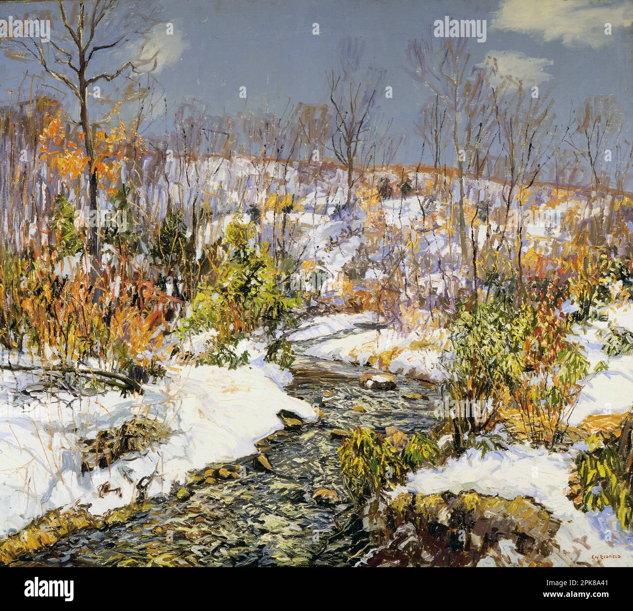 Trout Brook circa 1916 by Edward Willis Redfield Stock Photo - Alamy