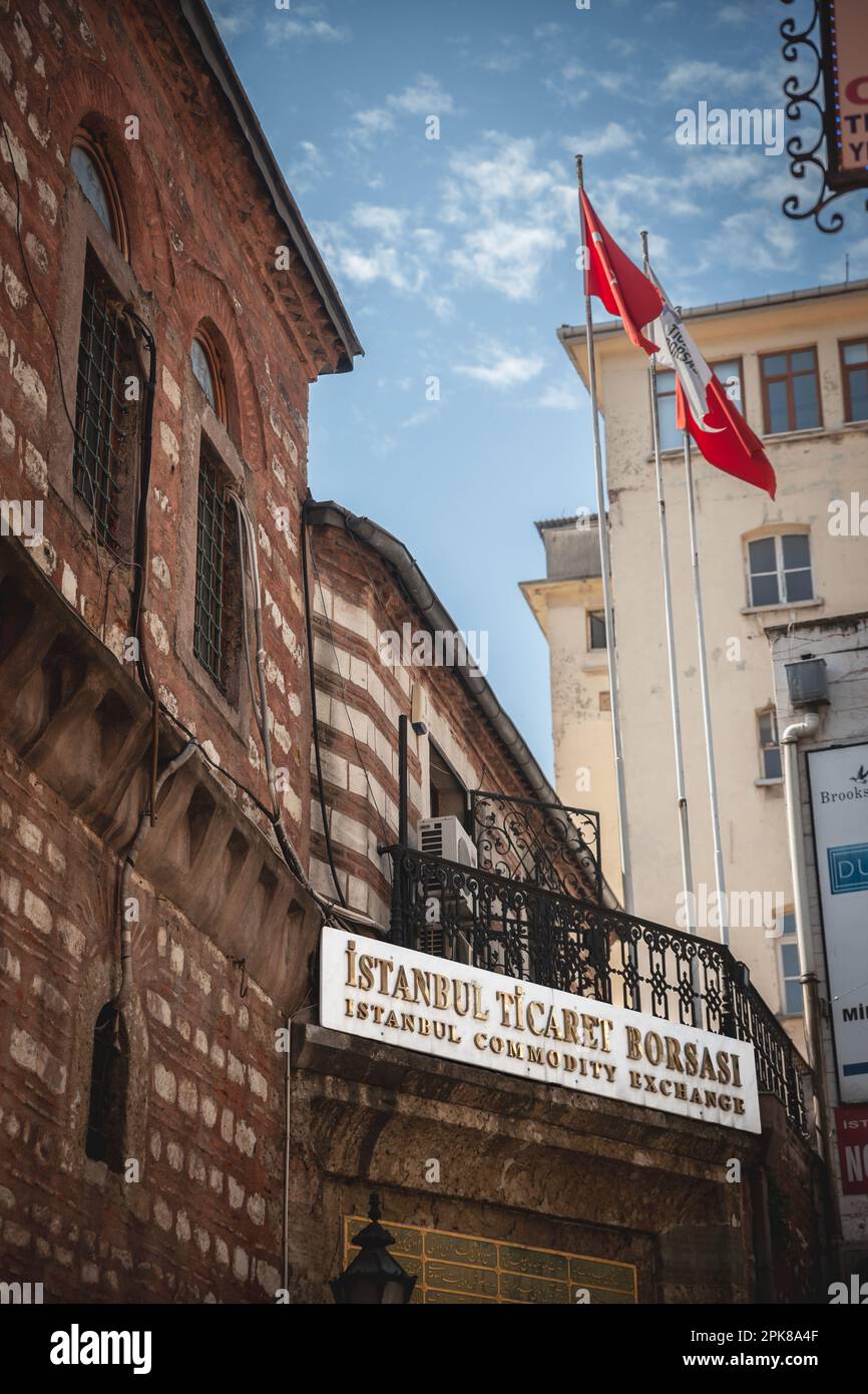 Picture of the Istanbul commodity exchange in the city center of ...