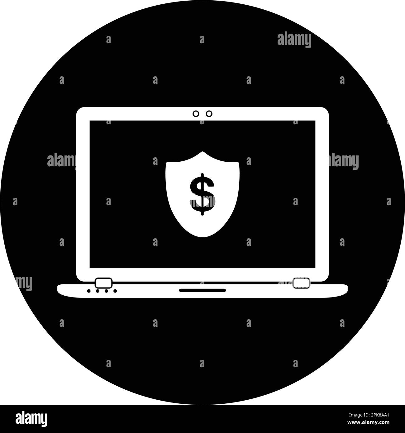 Online Financial Transaction Security Rounded Icon. Editable Vector EPS ...