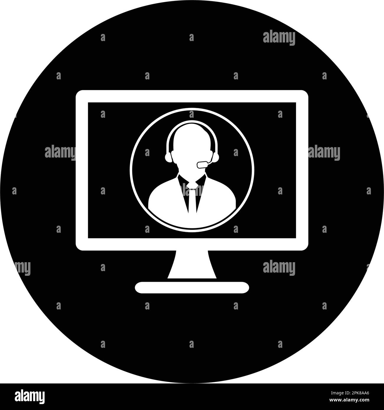 Business Customer Service Agent Rounded Icon. Editable Vector EPS ...